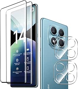 Amazon.com: Suttkue for Xiaomi Redmi Note 14 Pro 4G Screen Protector with Camera Lens Protector ...