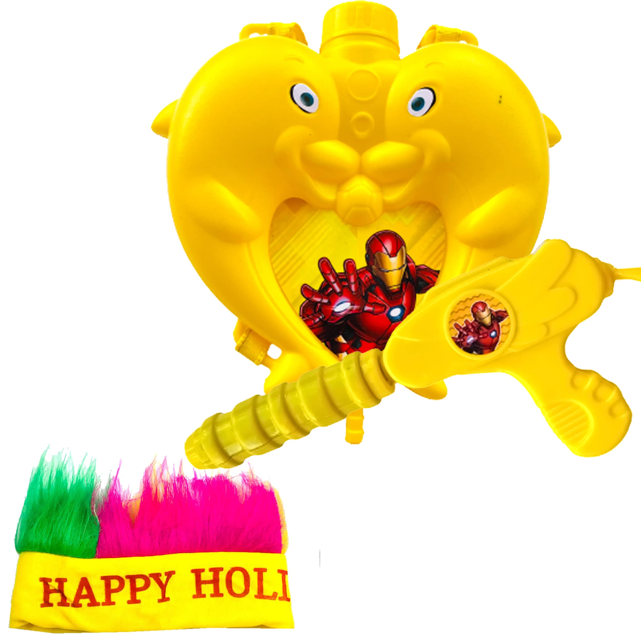 Buy Evisha Happy Holi Cap D53 Ironred Heart Water Tank Toy Holi Combo ...