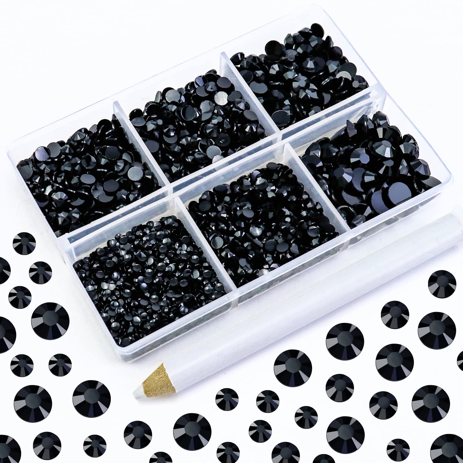 Amazon.com: Briskbloom 4500PCS Resin Flatback Rhinestone, 2mm 3mm 4mm ...