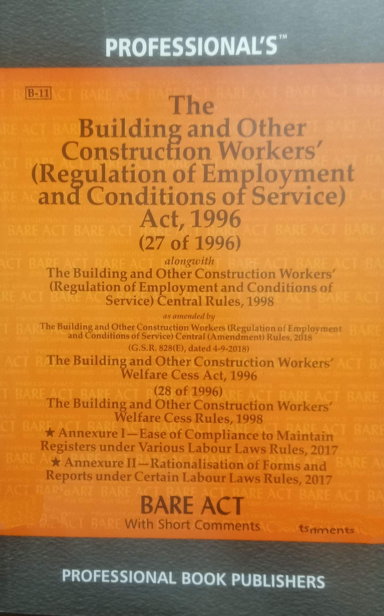 Buy Building & Other Construction Workers (Regulation of mployment ...