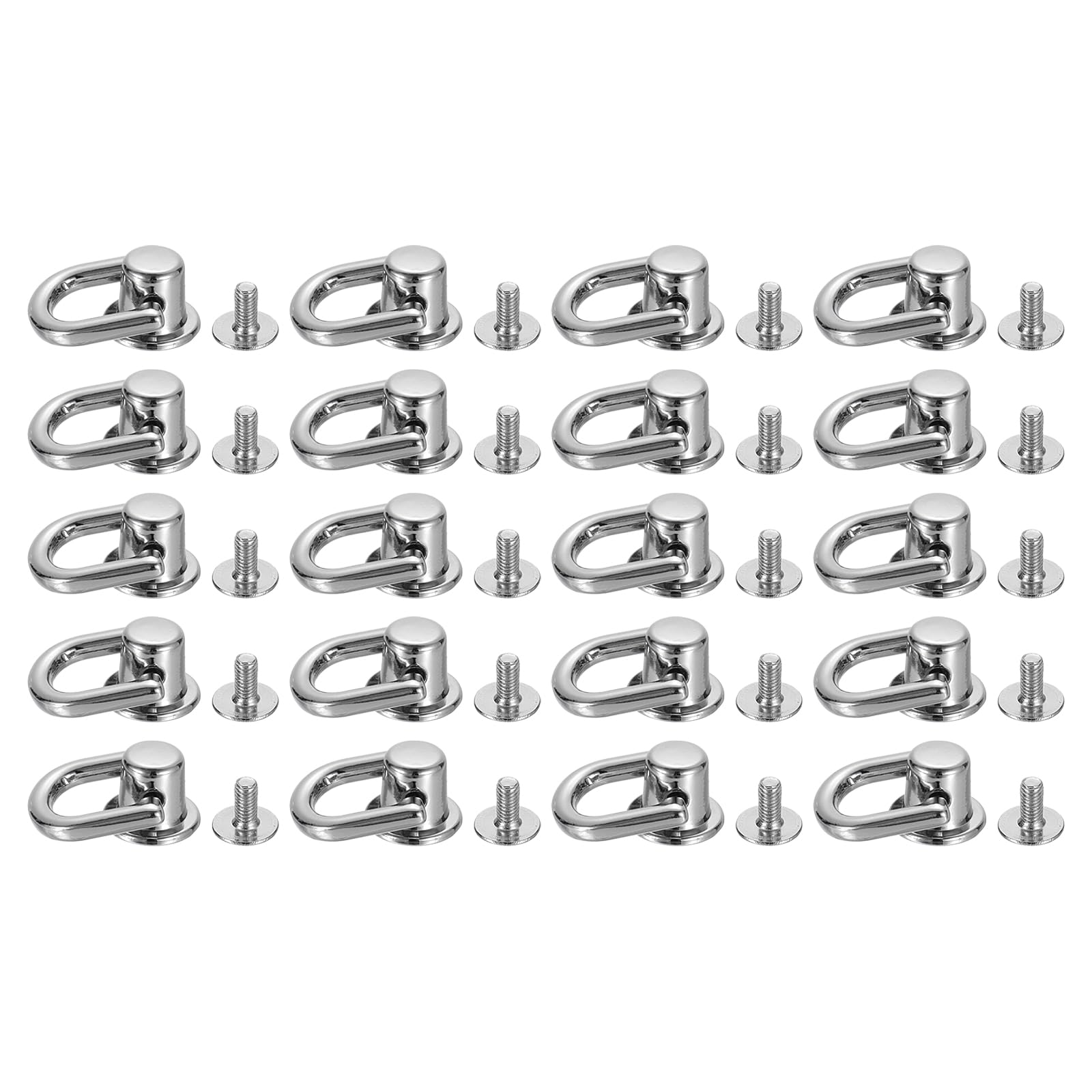 Amazon.com: uxcell 20Pcs D Ring Stud Screw Ball Head Button, Metal D ...