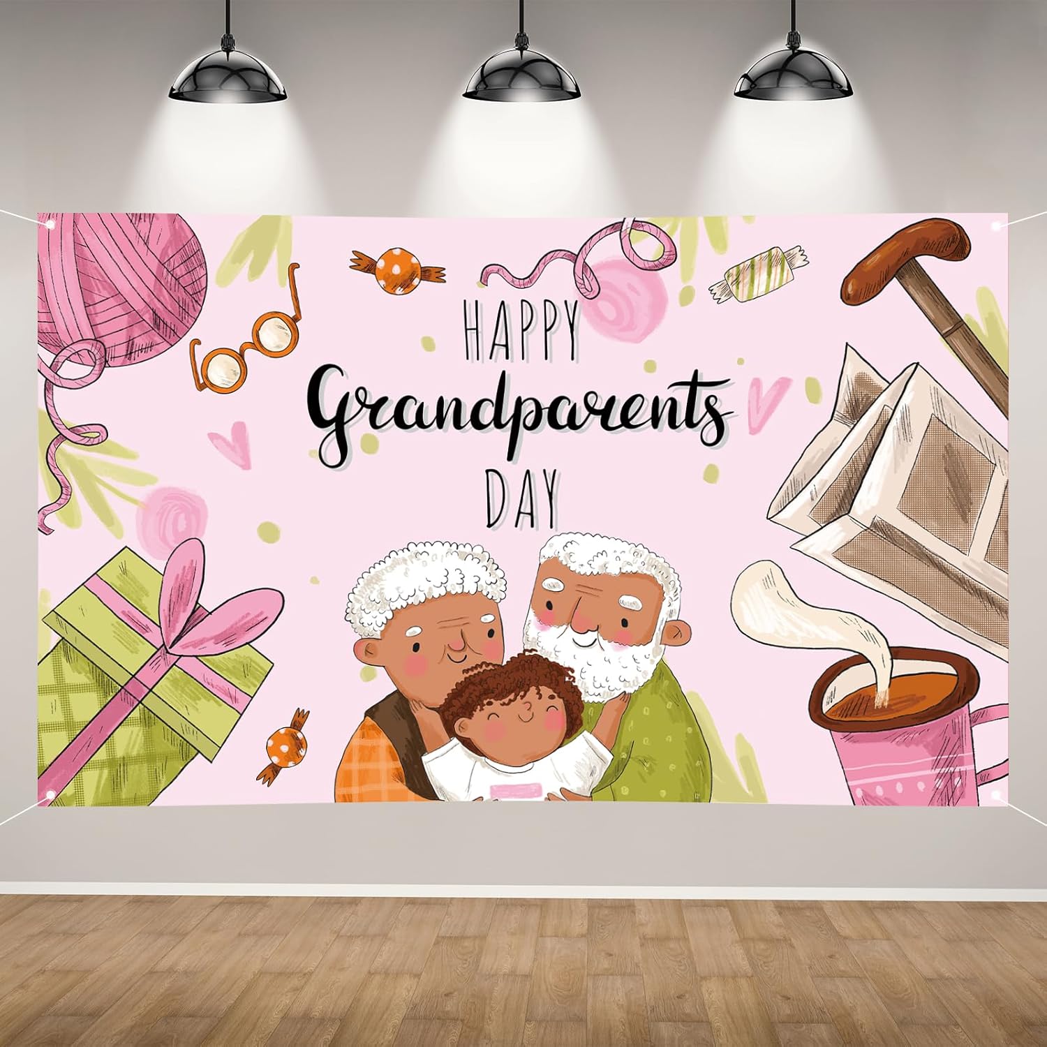 Amazon.com : Rvsticty Happy Grandparents Day Photo Backdrop Best ...
