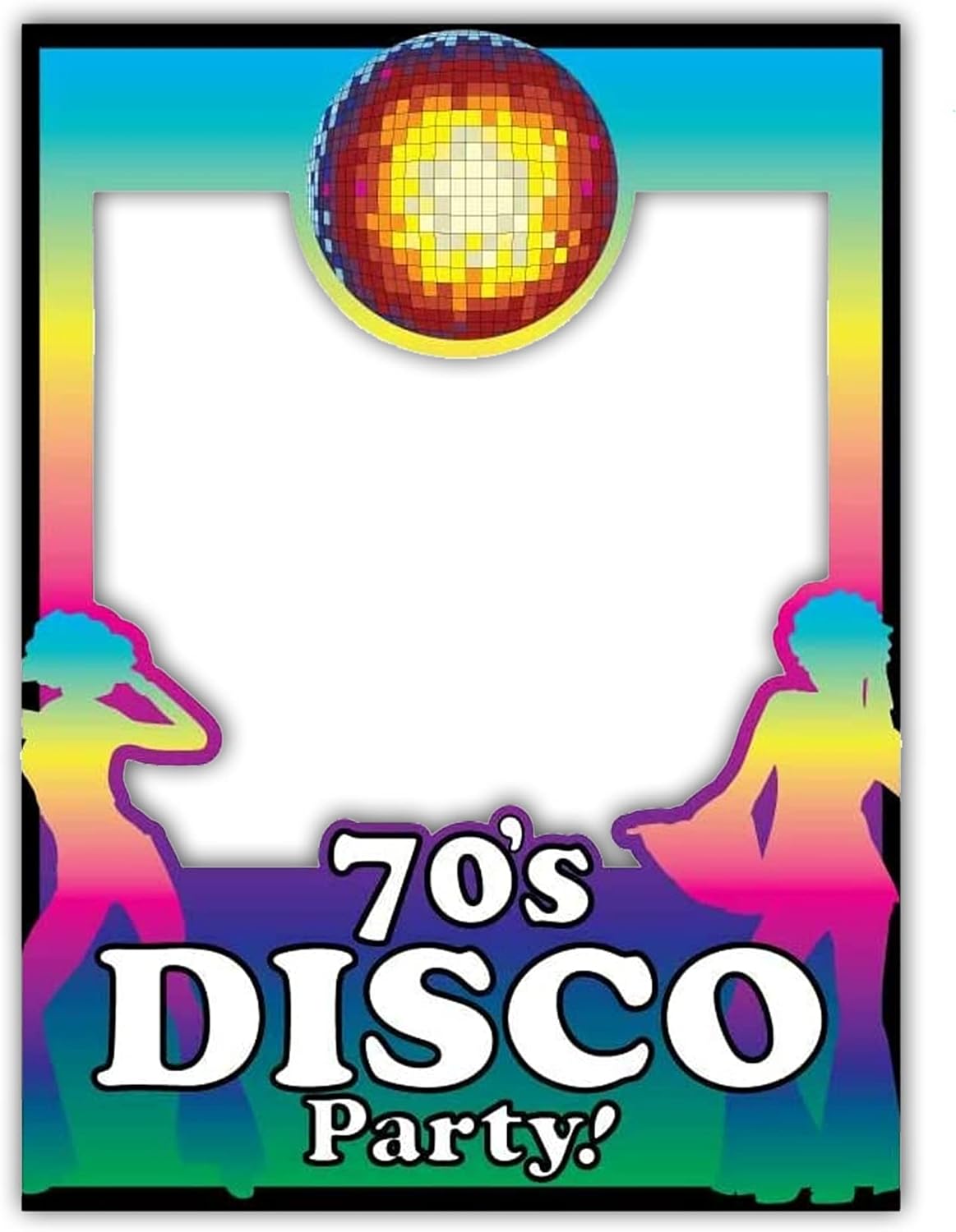 Amazon.com: VictoryStore Photo Booth Frame - 70s Disco Party Photo ...