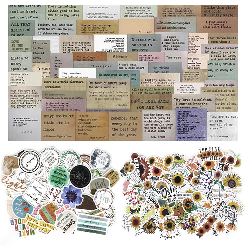 Amazon.com: dland 160PCS Retro Typewriter Style Motivational Quotes ...