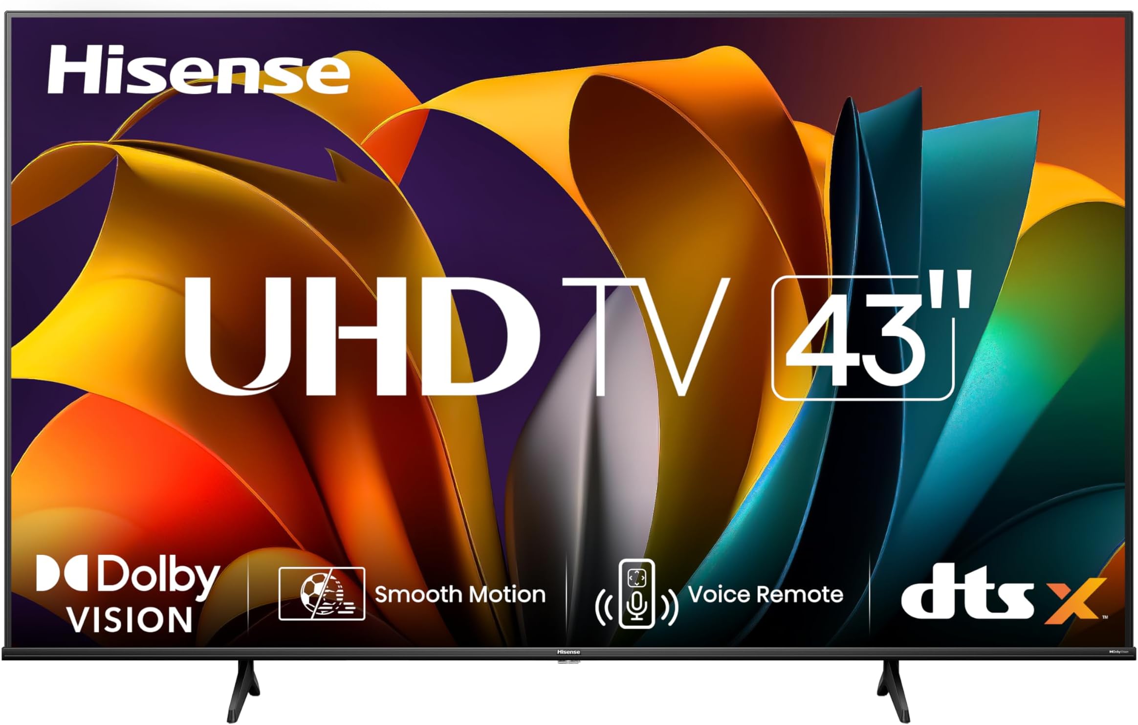 Hisense 43A68N-43 inch 4K UHD Smart Google TV with 4K AI Upscaler, DTS ...