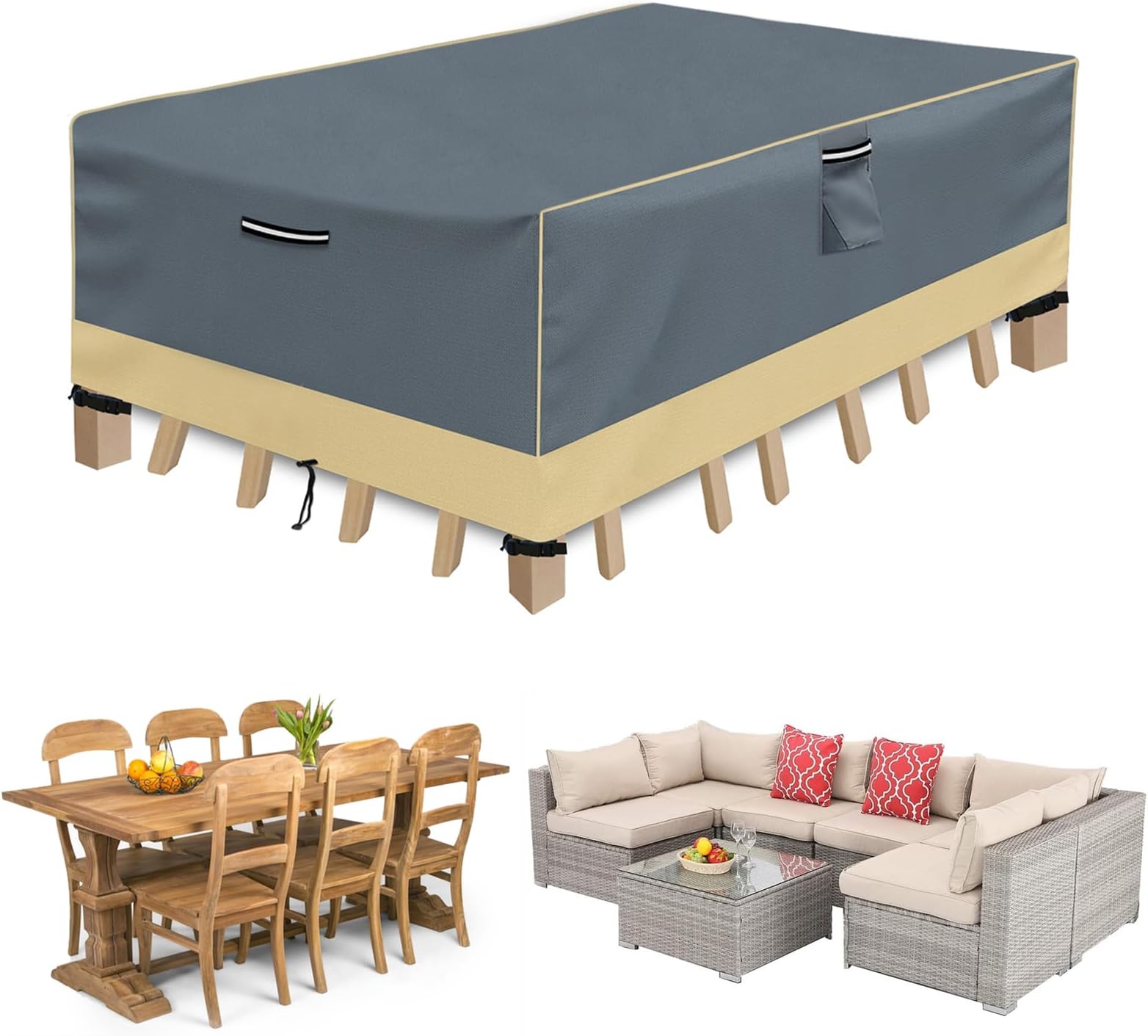 Amazon.com : LIBERRWAY Patio Table Covers for Outdoor Furniture Cover ...