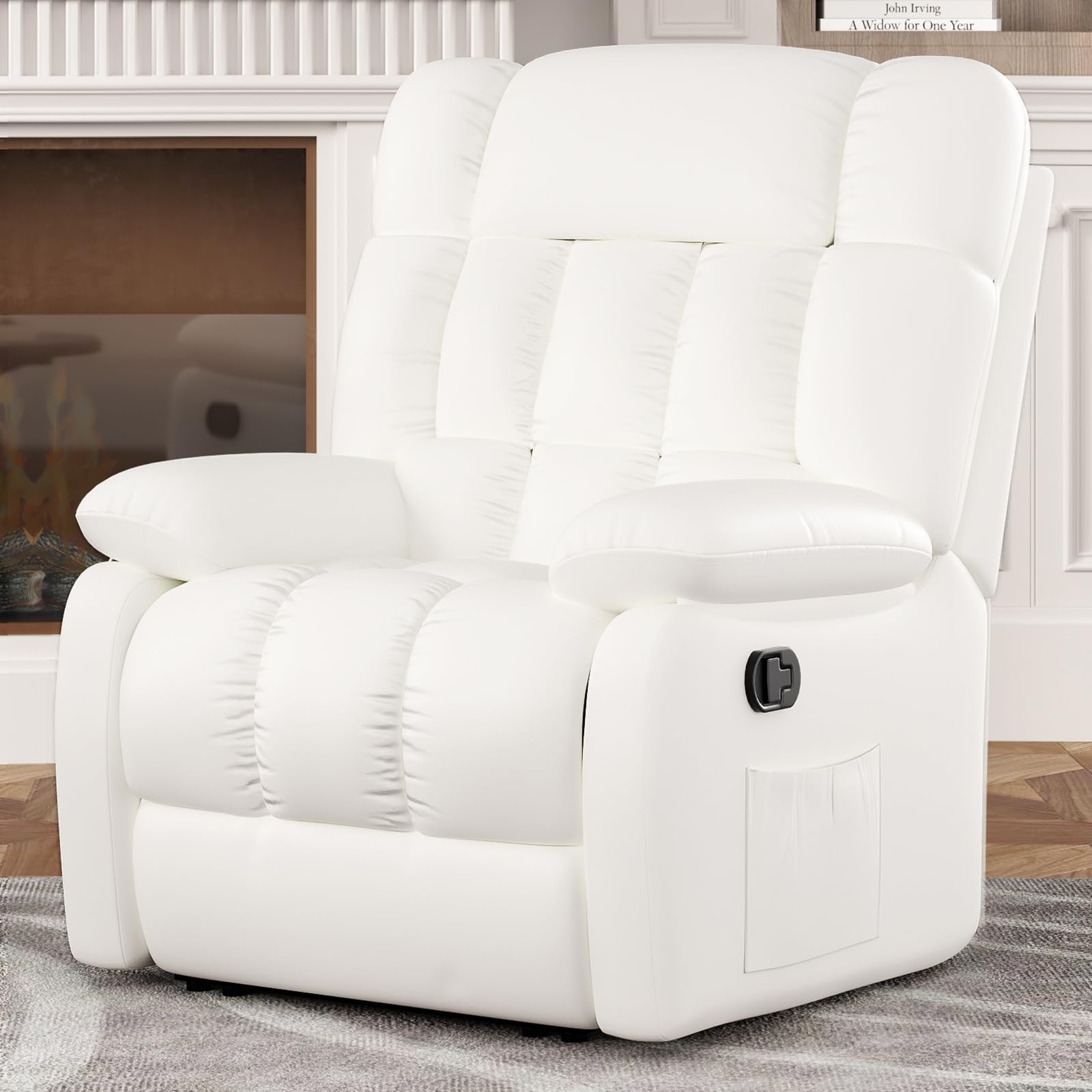 Amazon.com: Recliner Chair, Upholstered Rocker Recliner Chair with Side ...