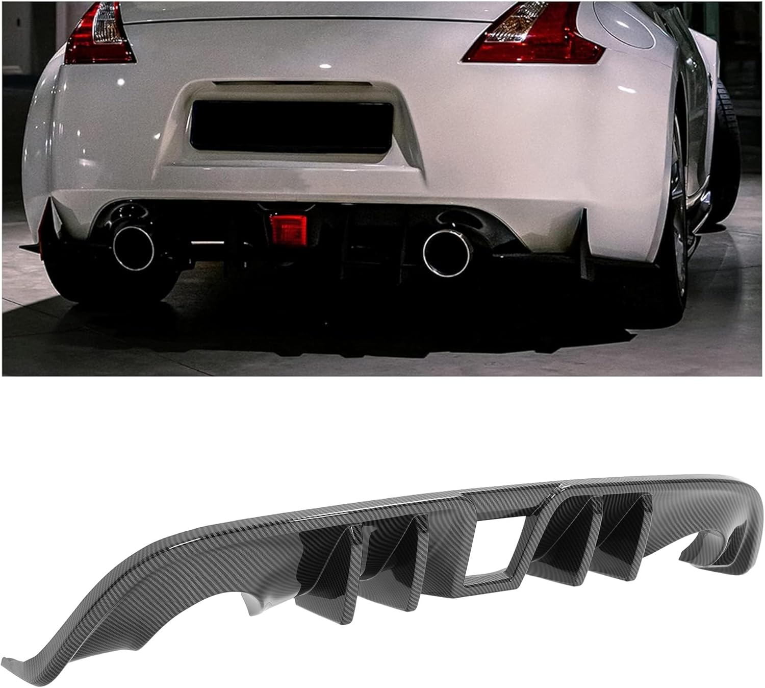 Amazon.com: HECASA Rear Diffuser Bumper Lip Compatible with 2009-2020 ...