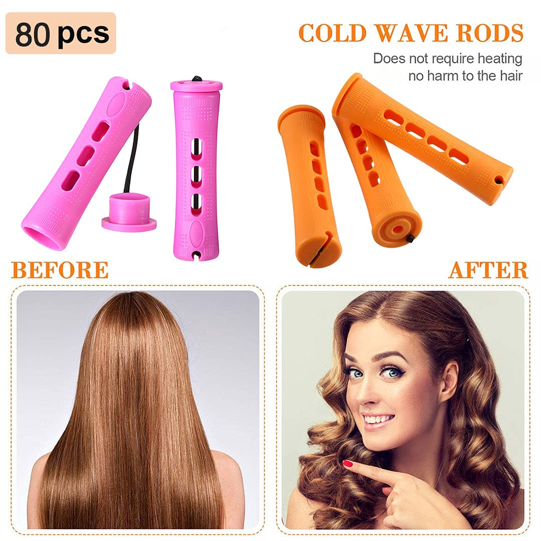 Purple And Orange Perm Rods Generic Jonce Hair Curling Perm Rods Set
