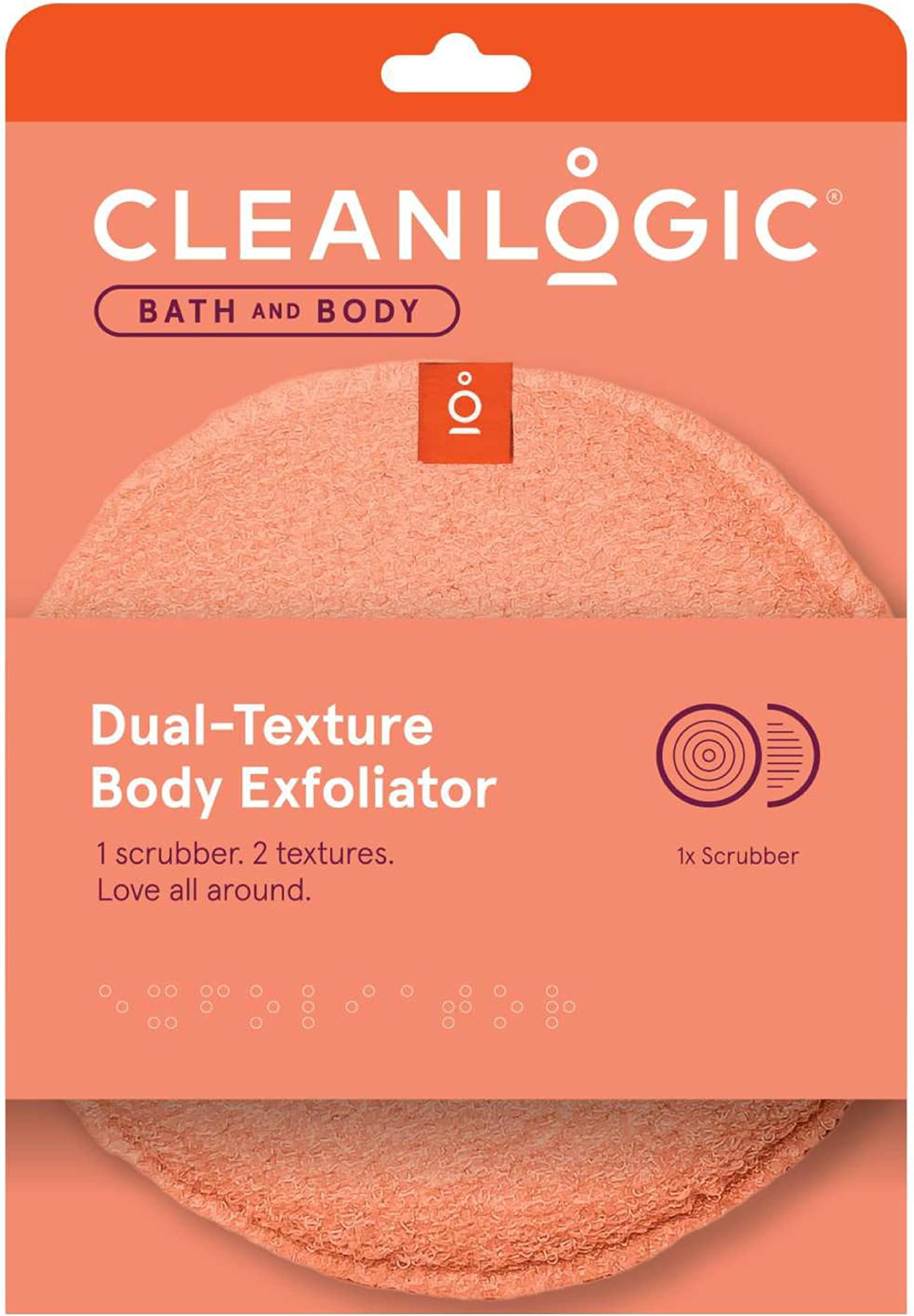 Amazon.com : Cleanlogic Small Exfoliating Body Scrubber, 1 Count ...