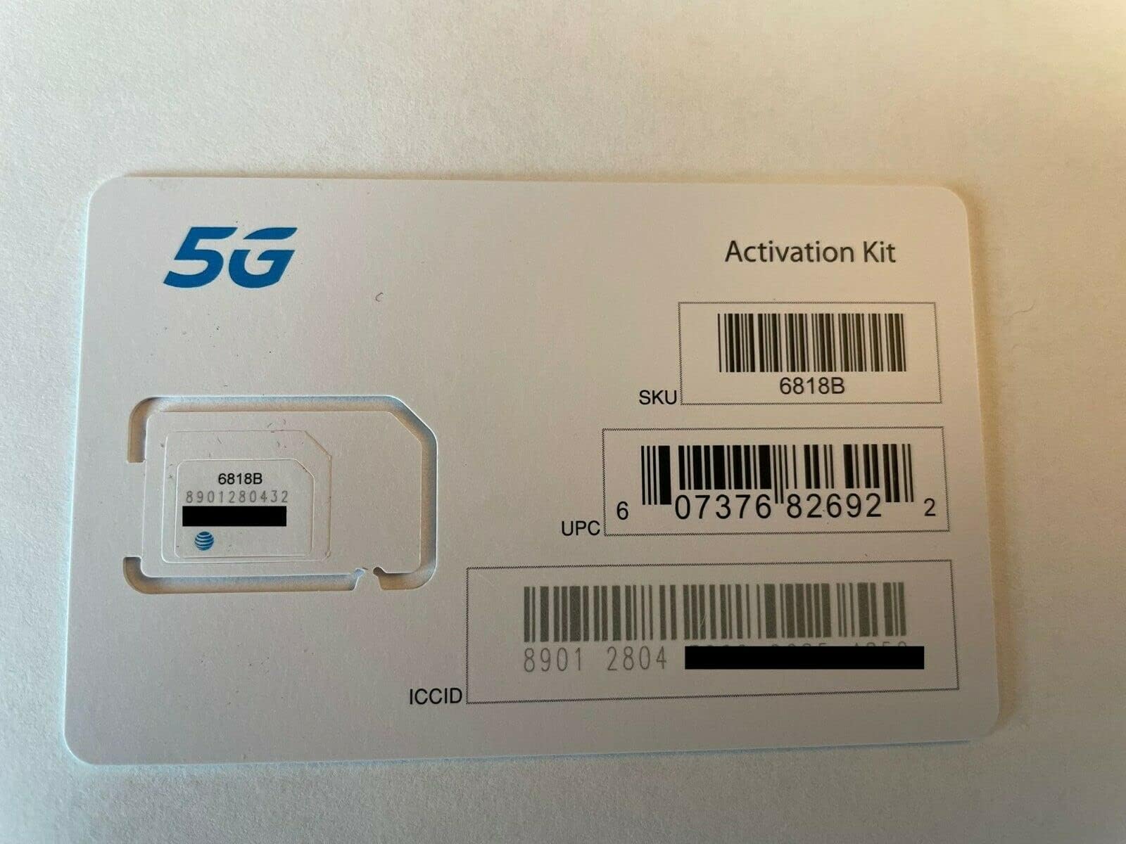 Amazon.com: AT&T 5G TRIPLECUT SIM Card for USE ON Any AT&T iPhone OR 5G ...