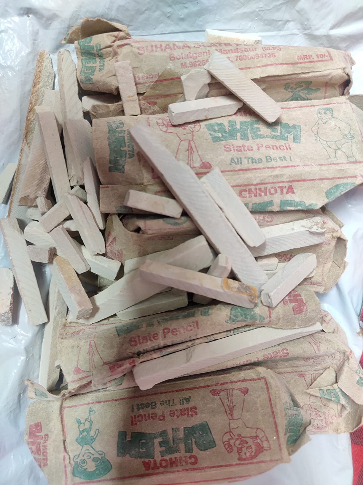 Natural Limestone Slate Chalk Pencil - Pack of 8 Box (Saleti Chalk ...