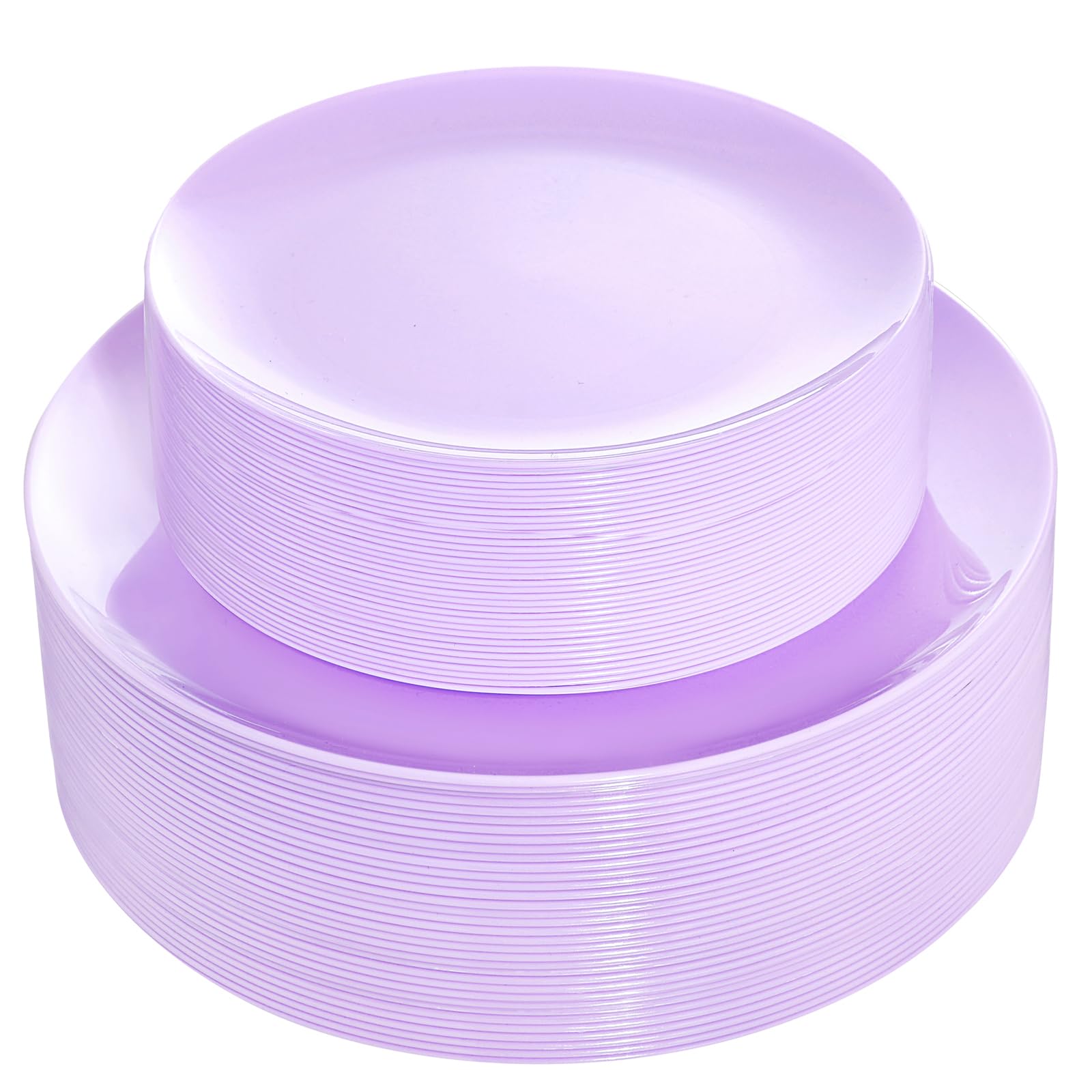 Amazon.com: KIRE 60PCS Purple Plastic Plates Disposable - Heavy Duty ...
