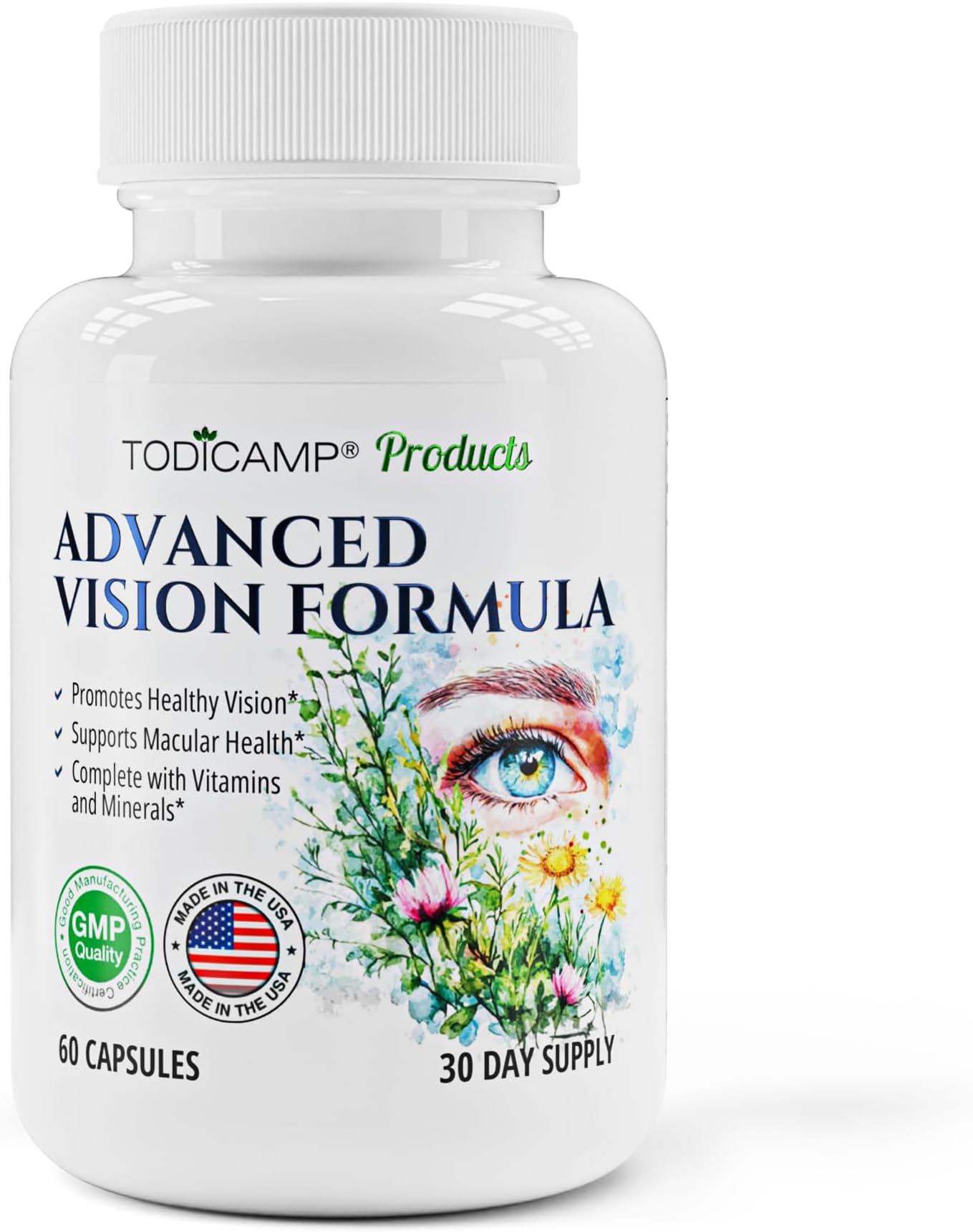 Amazon.com: TODICAMP Macular Support Eye Health Vitamins & Vision ...
