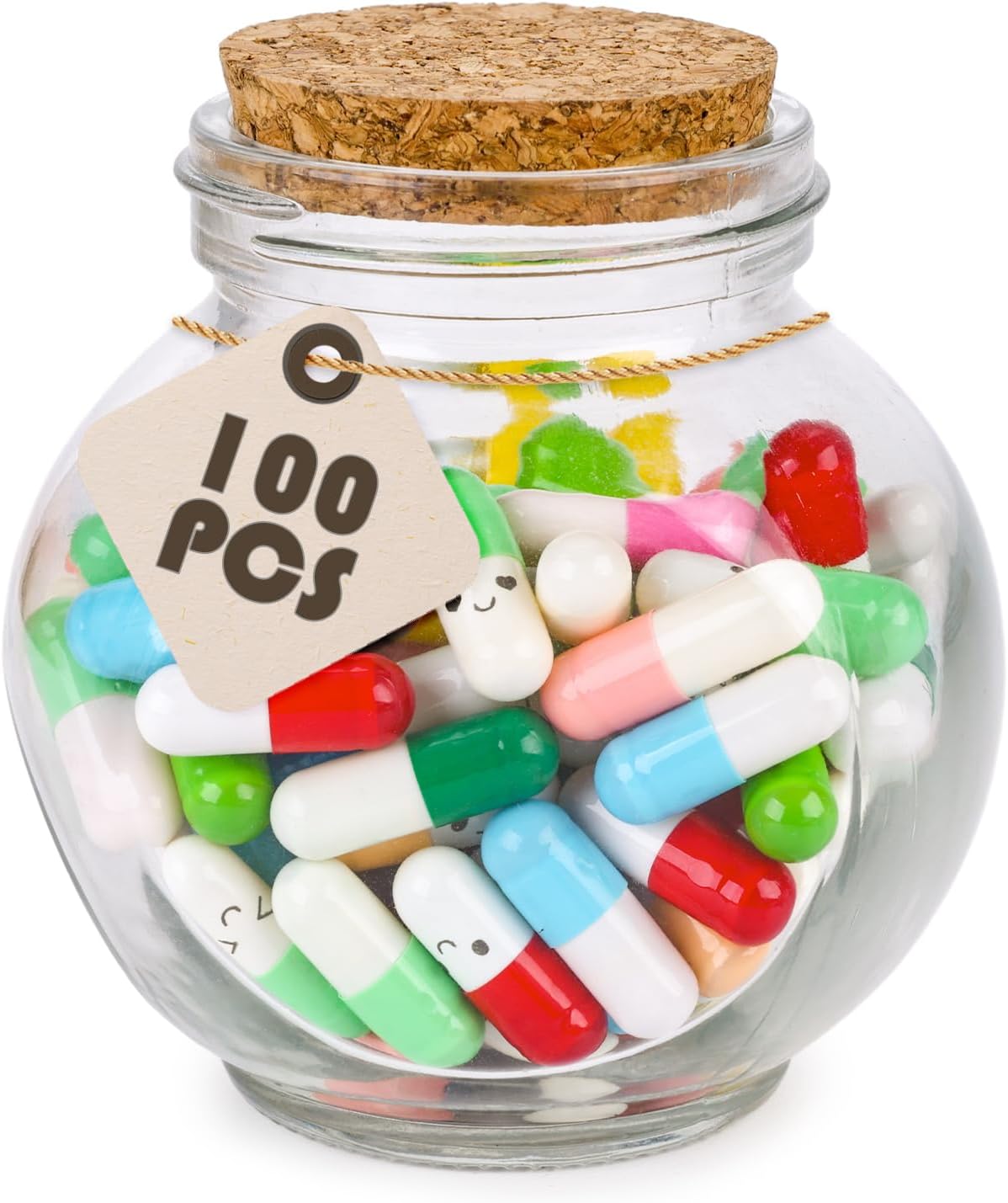 Amazon.com: Mczxon 50Pcs Capsule Letters Message in a Glass Bottles ...