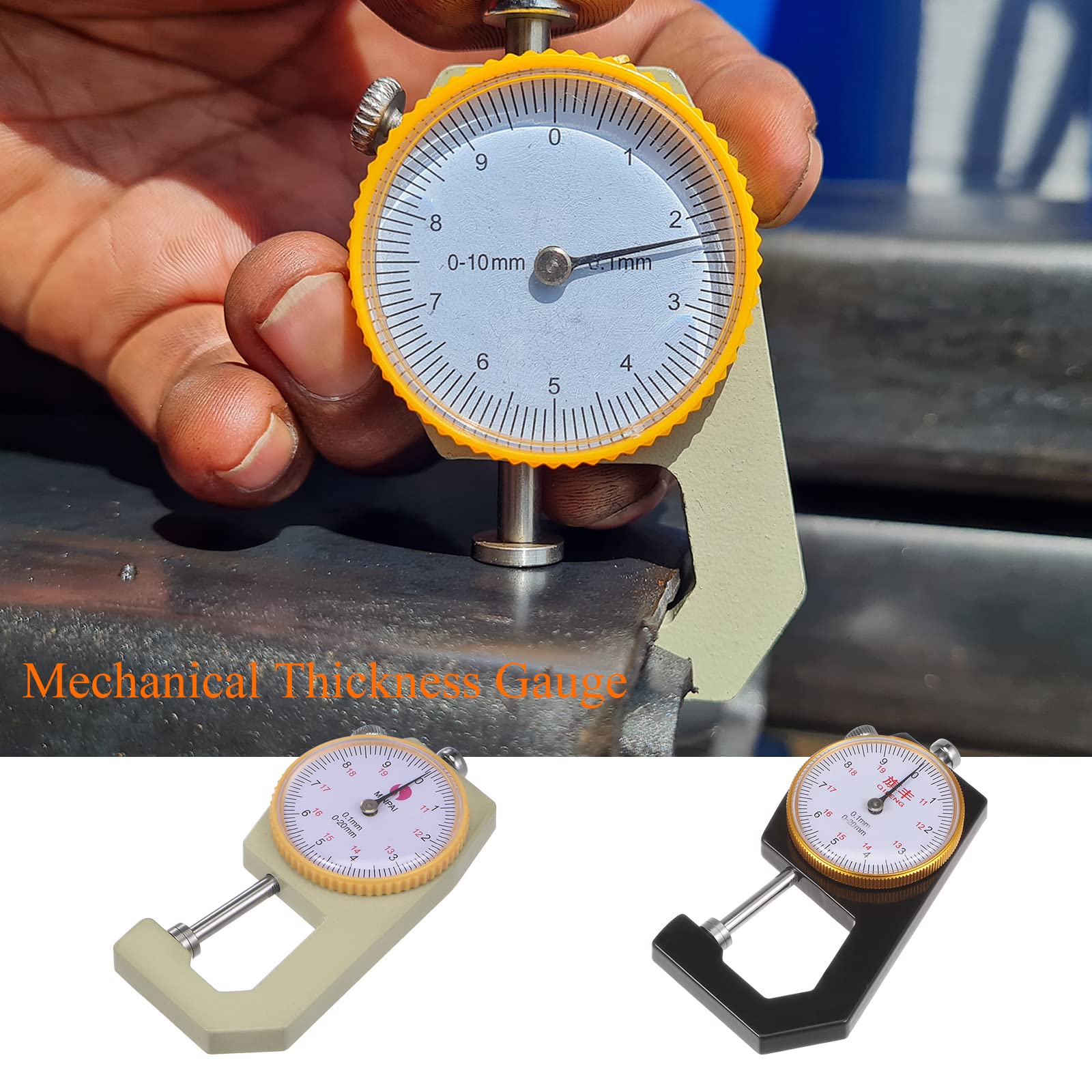 Sheet Metal Gauge Tool Dial Thickness Gauge 0-20mm | 0.01mm Mechanical ...