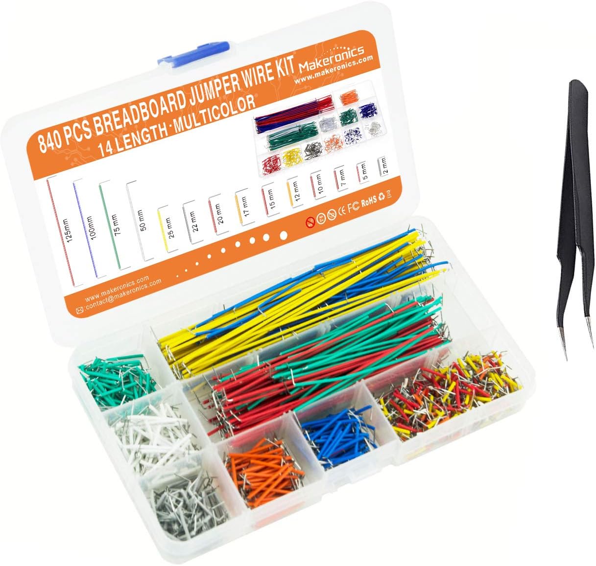 Amazon.com: WayinTop Jumper Wire Kit, Preformed Breadboard Jumper Wire ...