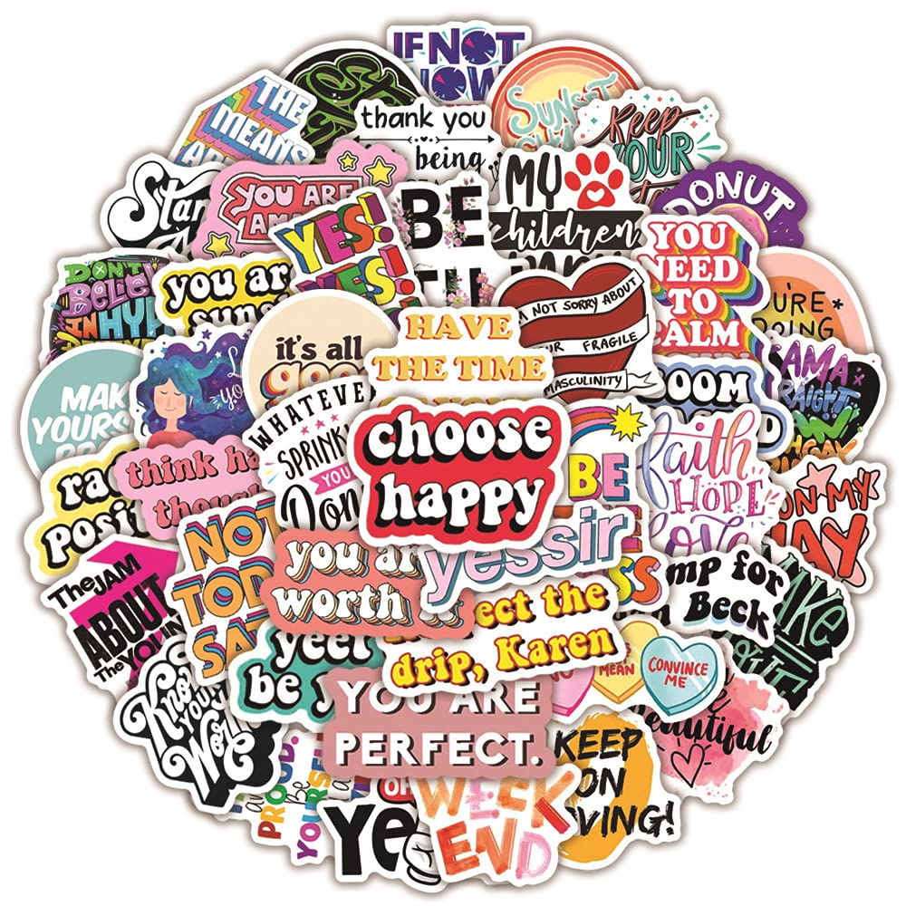 Amazon.com: 200 pcs Cute Stickers Inspirational Stickers, Motivational ...