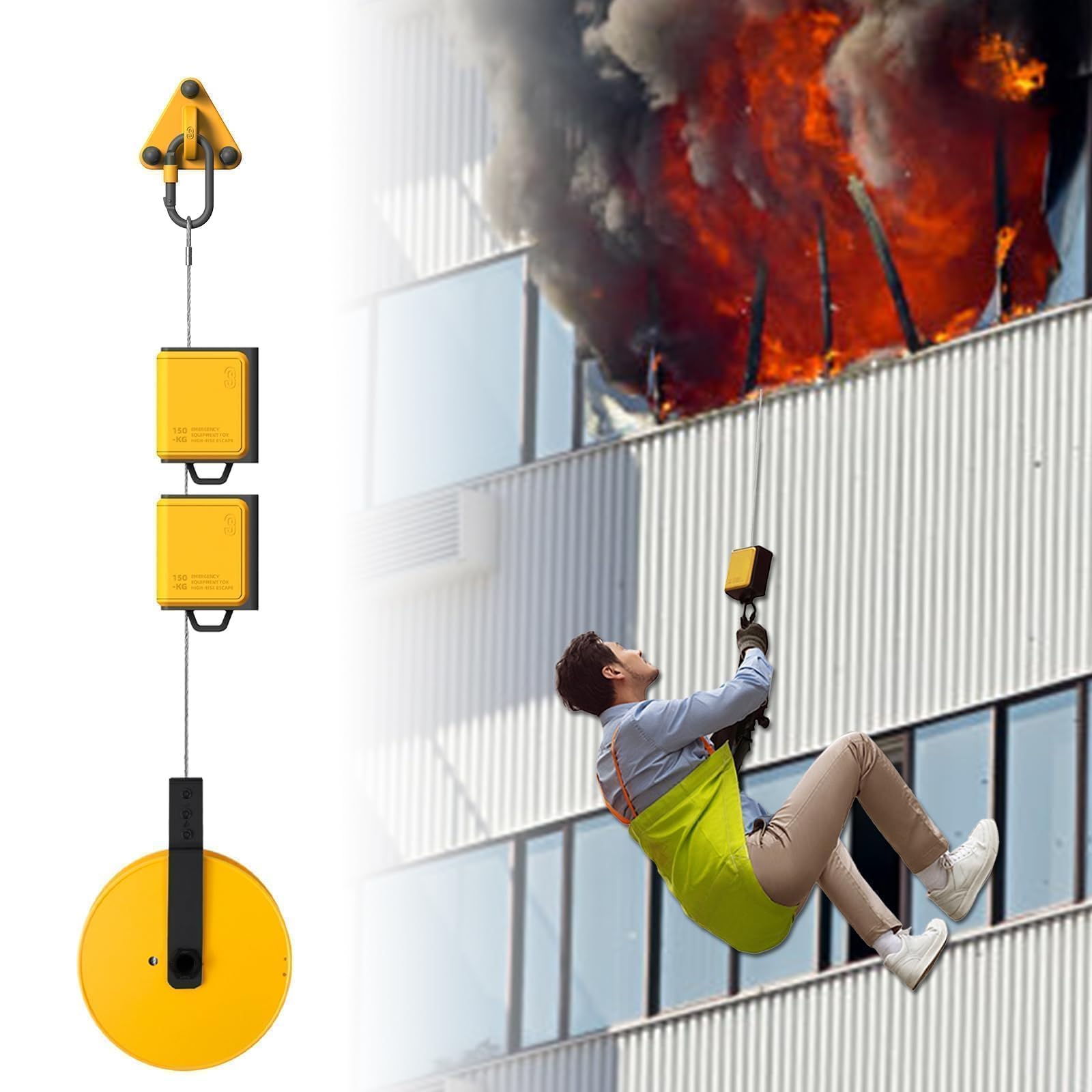 3S LIFT High Rise Rescue Unit，2-20 Floor Fire Escaper, Building Escape ...