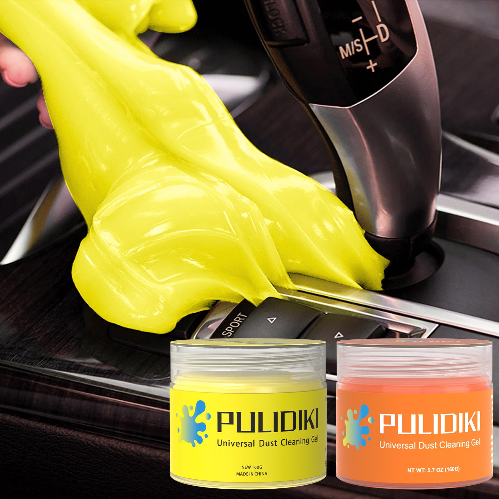 Amazon.com: PULIDIKI Car Cleaning Gel Yellow and Car Cleaning Putty ...
