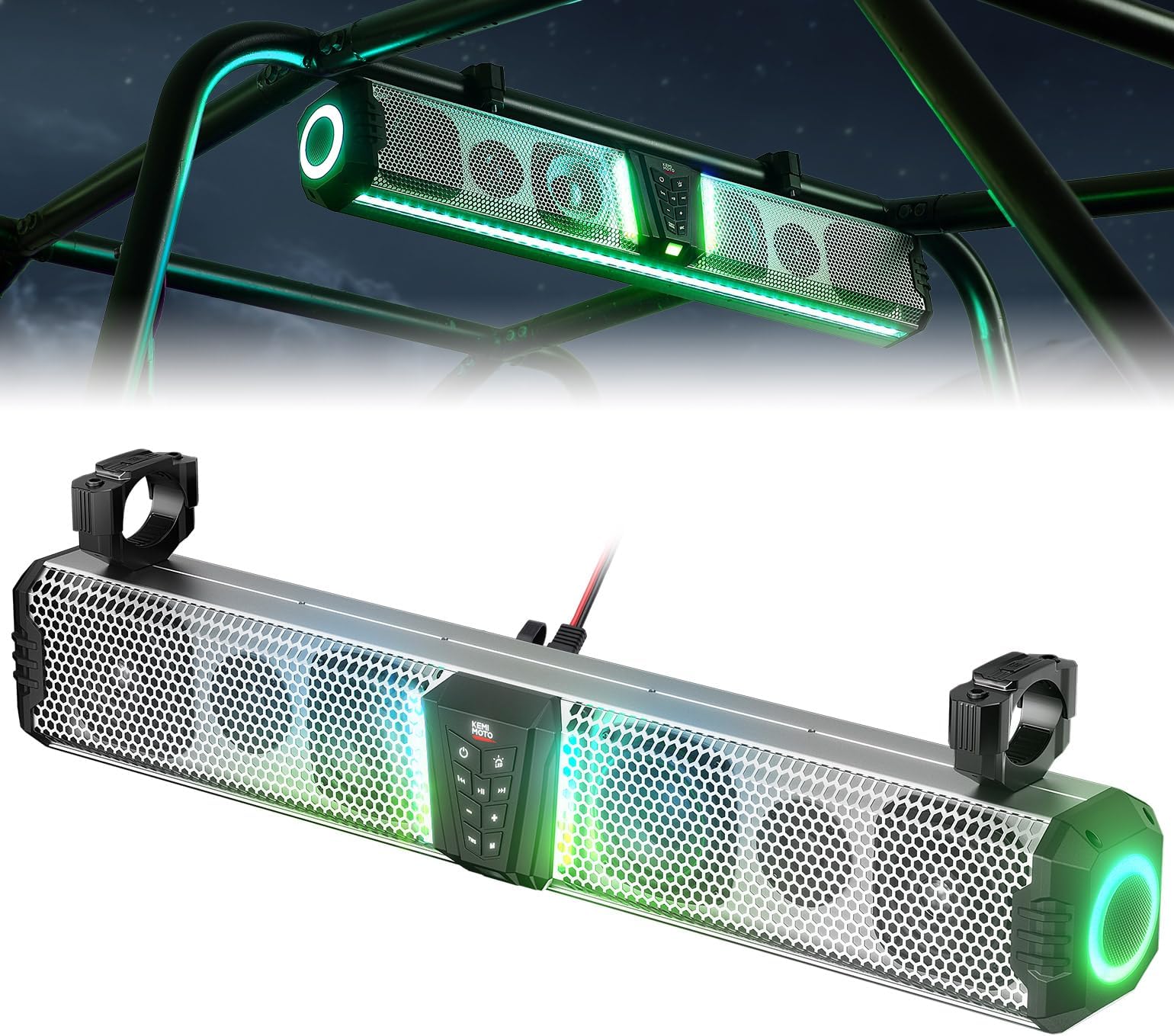 Amazon.com: KEMIMOTO Midnight S80 32-Inch Aluminum UTV Sound Bar, IP66 ...