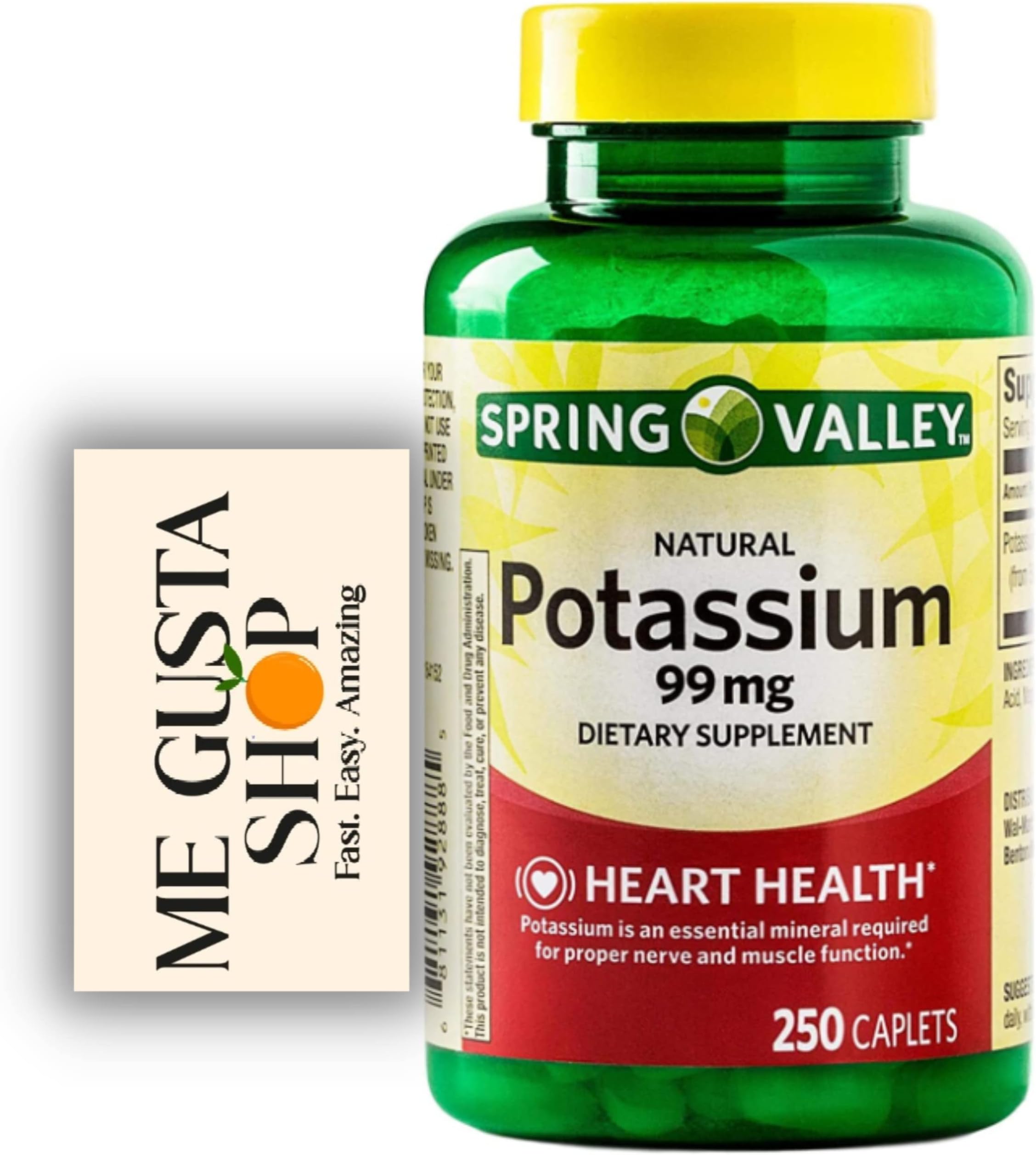 Amazon.com: Spring Valley Potassium 99 mg from Potassium Gluconate 595 ...