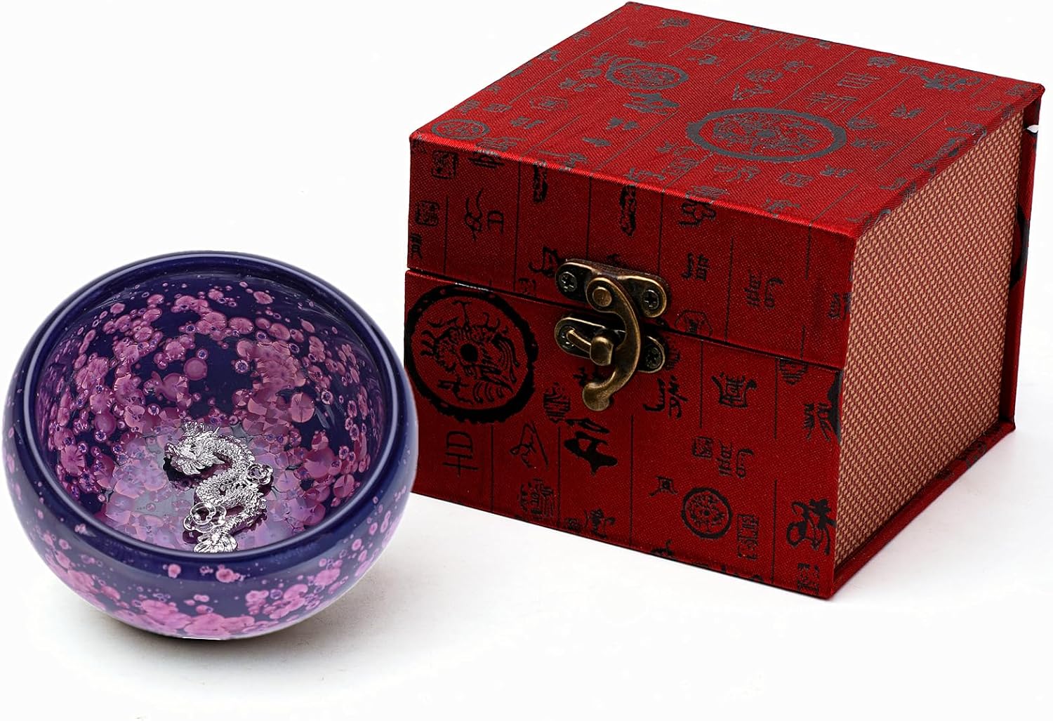 Amazon.com | CmengAo Chinese Dragon Tea Cup, Handmade Jianzhan Tenmoku ...