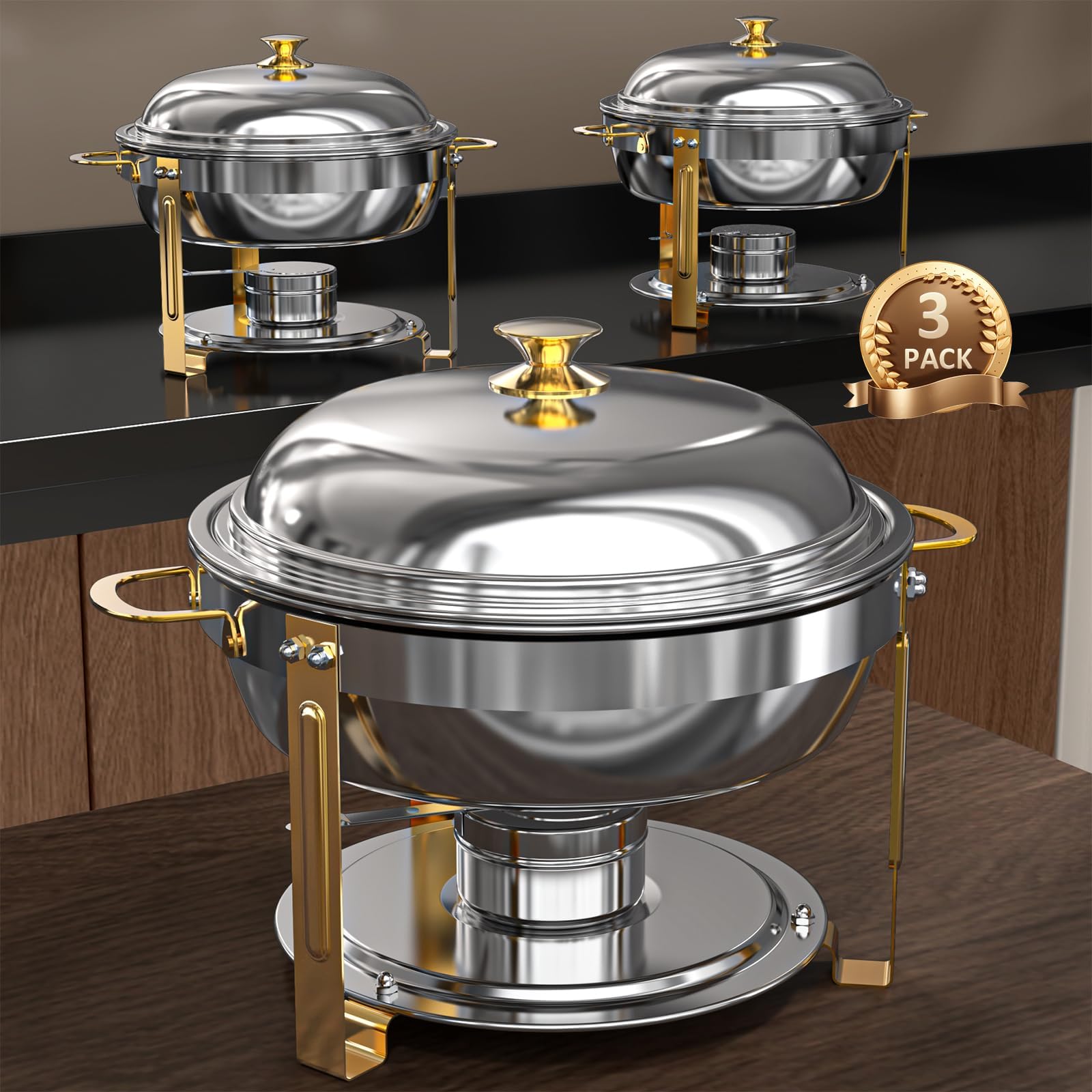 Amazon.com: Amhier 5 Qt Chafing Dish Buffet Set with Stainless Steel ...