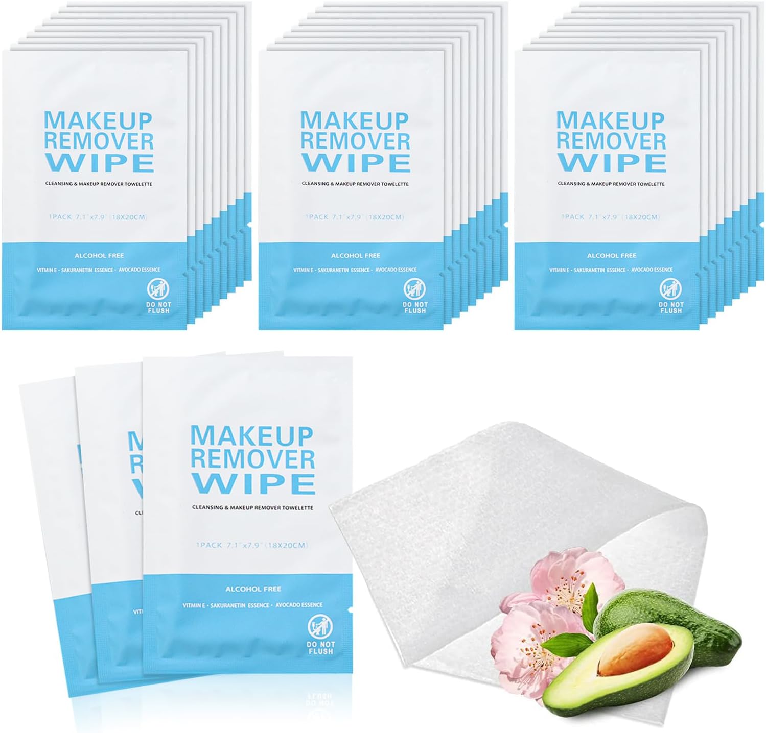 Amazon.com: 100 Pack Individual Makeup Remover Wipes, Individually ...