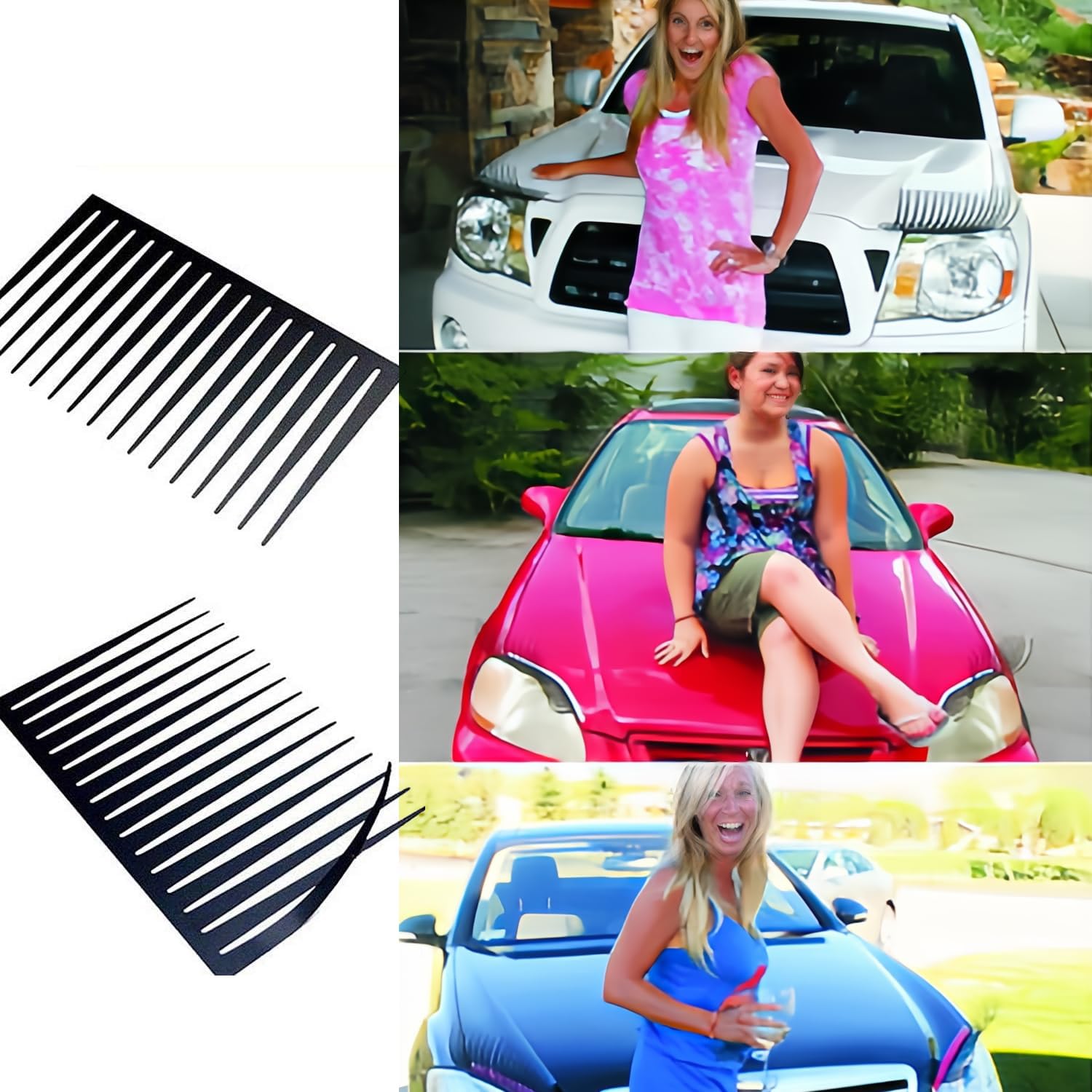 Cute Vehicle Accessories ODETOJOY Car Eyelash Decals - 3D Black ...