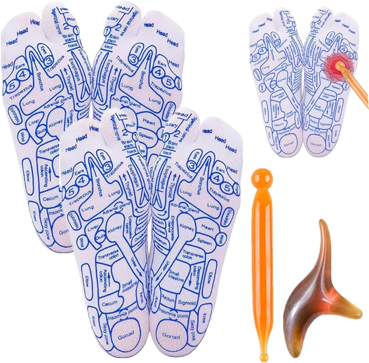 Amazon.com: Zen Reflex Socks, Reflexology Socks with Trigger Point ...