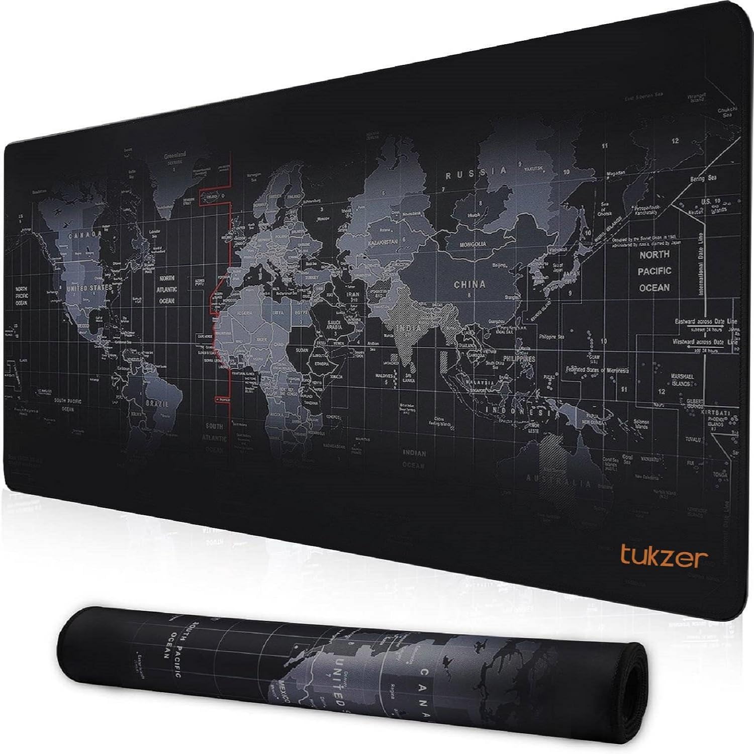 Tukzer World Map Extended Gaming Mouse Pad, High Speed Mouse Tracking ...