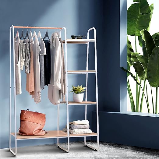 Artiss Clothes Rack with Display Storage Shelves, Industrial Coat ...