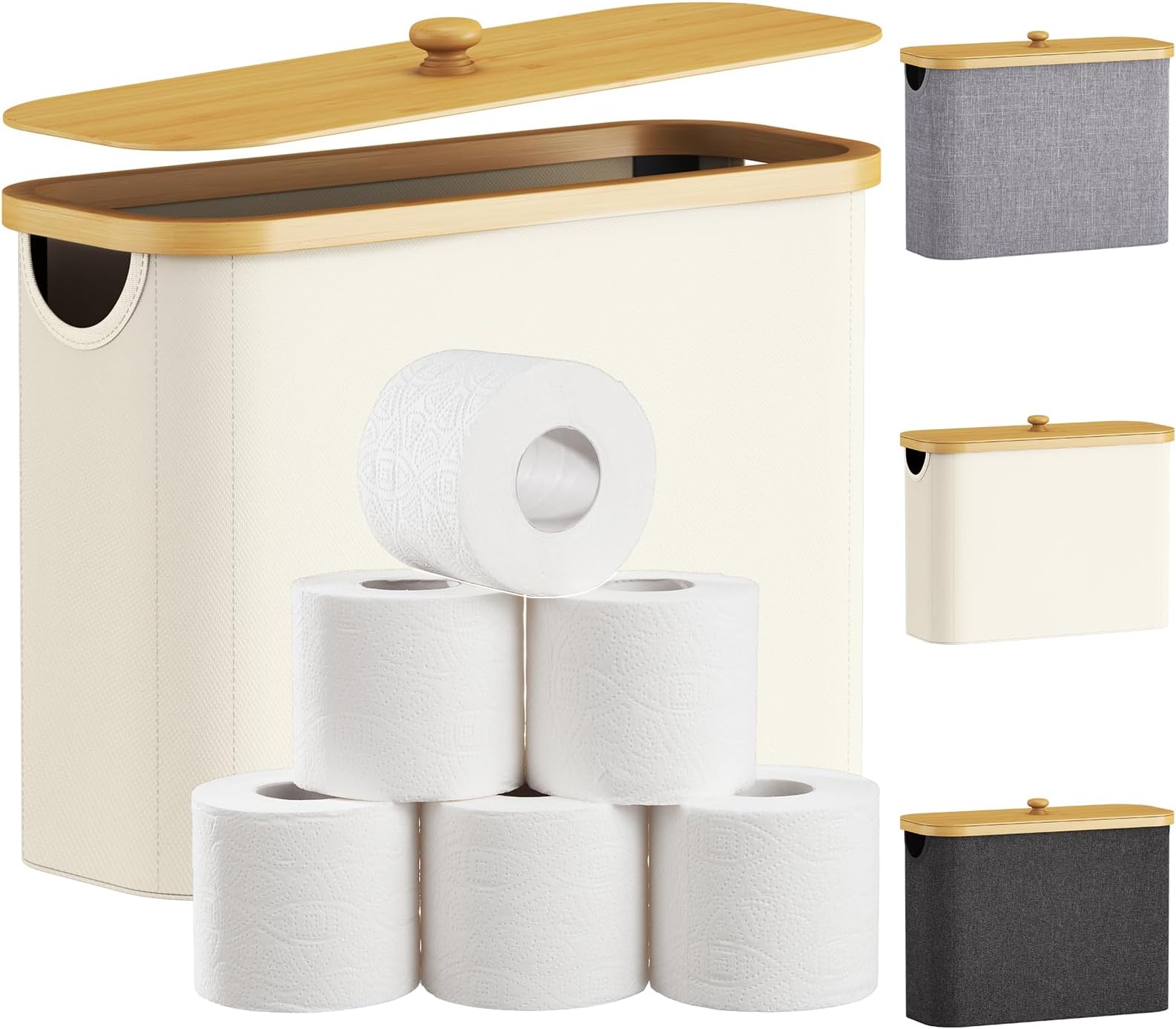 Amazon.com: HOMBIMOZY Toilet Paper Basket - Toilet Paper Storage with ...