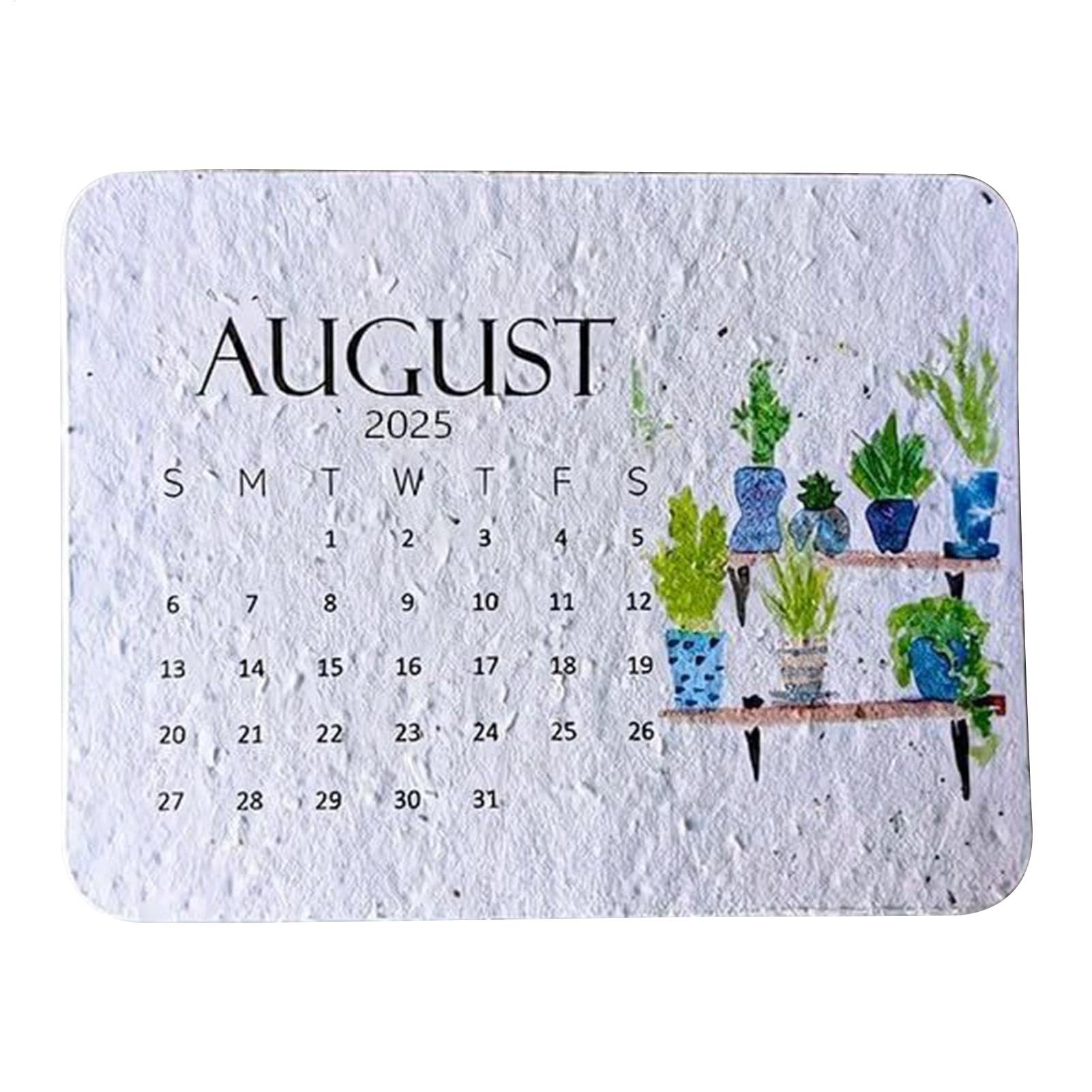 Plantable Seed Calendar 2025, Plantable 12 Months Calendar, Eco ...