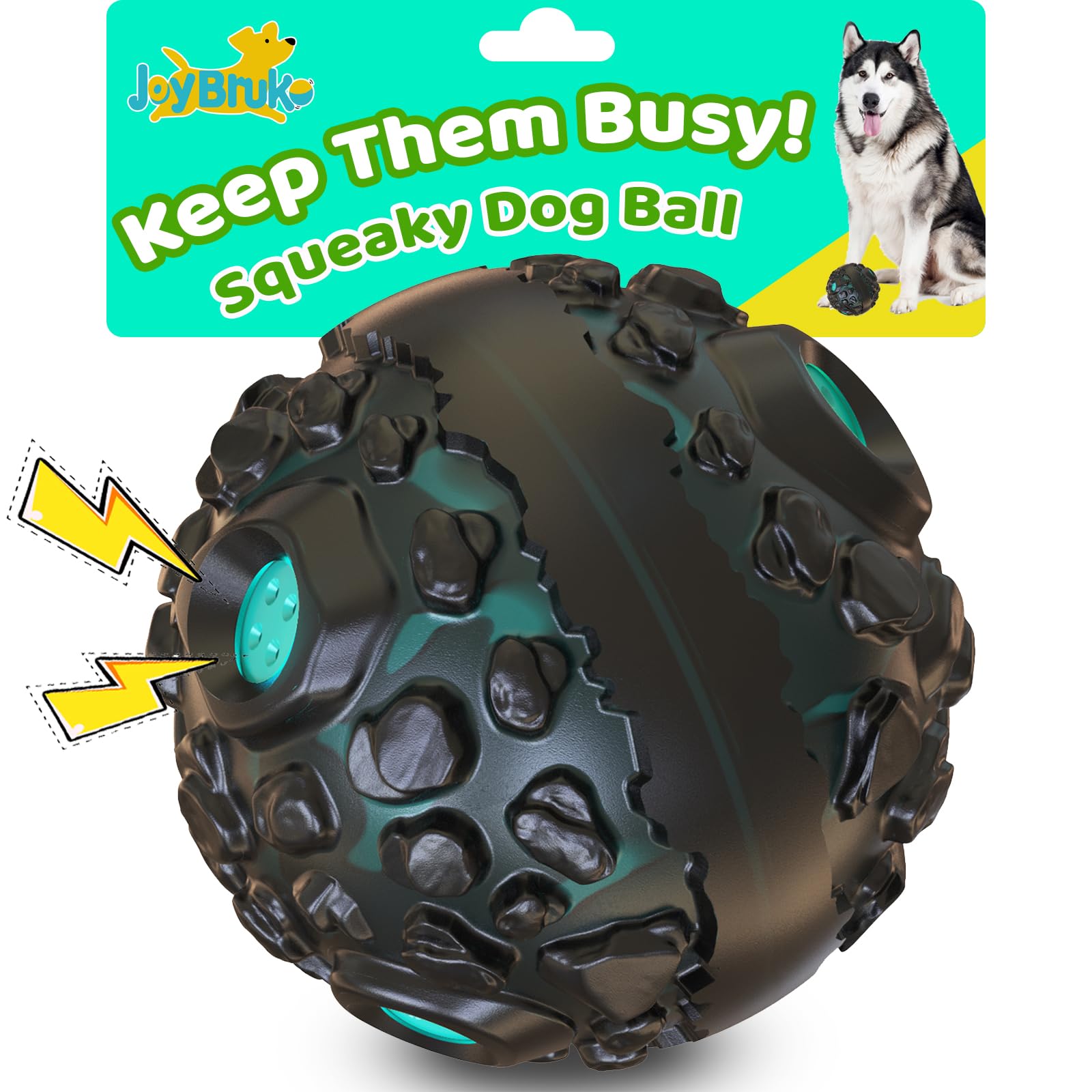 Amazon.com : JoyBruko Dog Ball for Aggressive Chewers - Interactive Dog ...