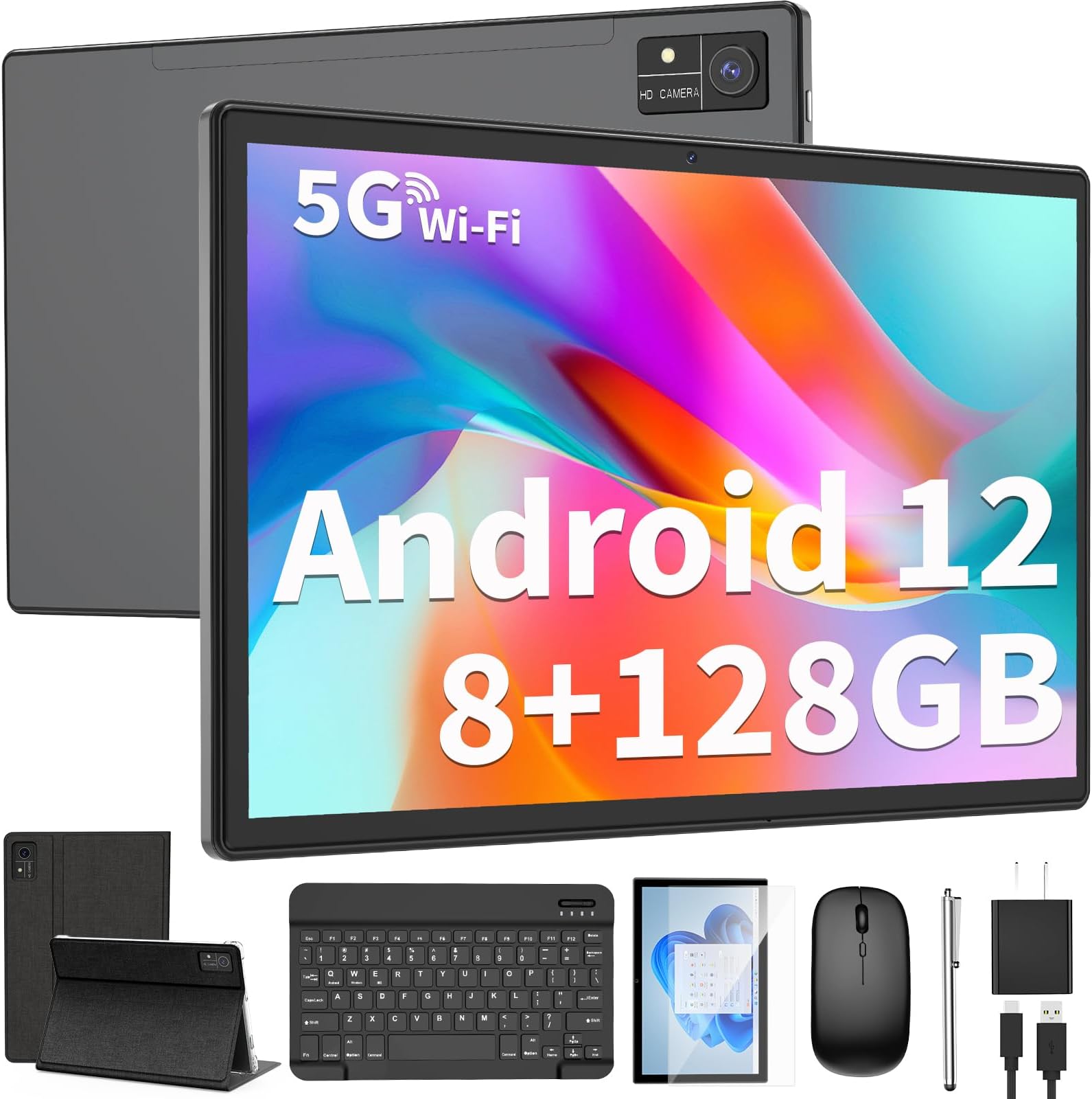 Amazon.com : Android Tablet, 10 Inch Android 12 Tablet, 8GB RAM 128GB ...