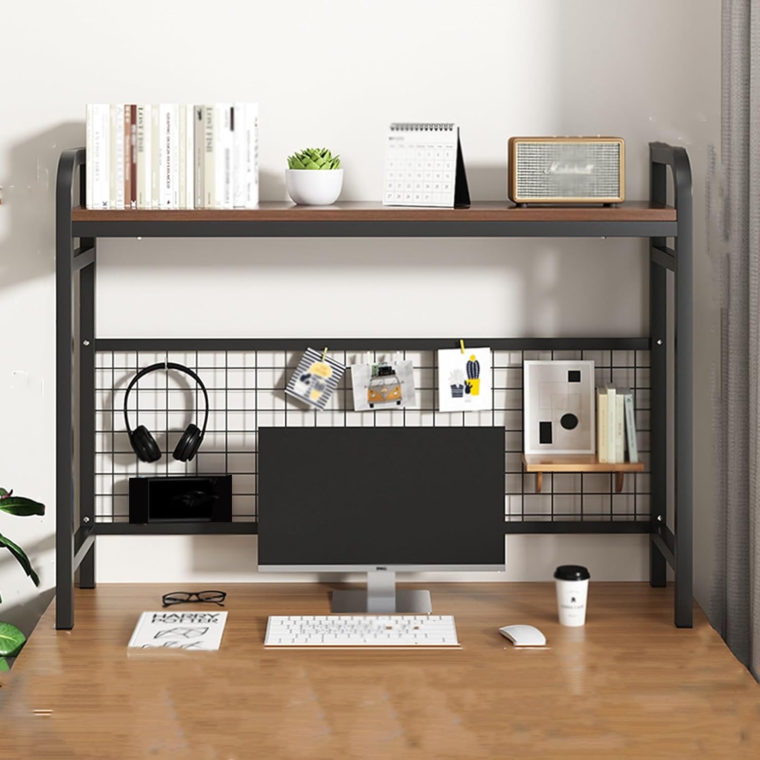 Amazon.com: Desk Bookshelf Stand with Single and Double Tiers, Desk ...