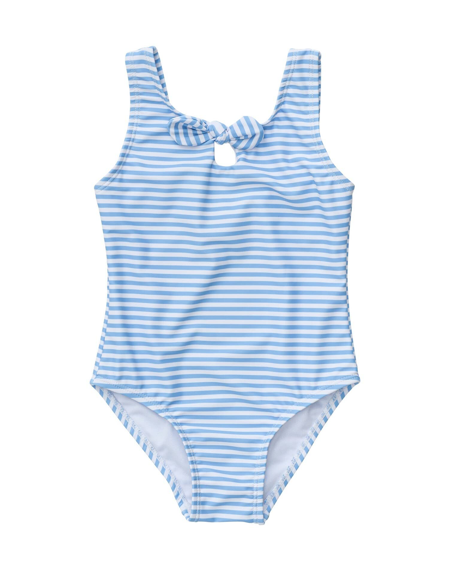 Powder Blue Stripe Bow Swimsuit - Sandyswim