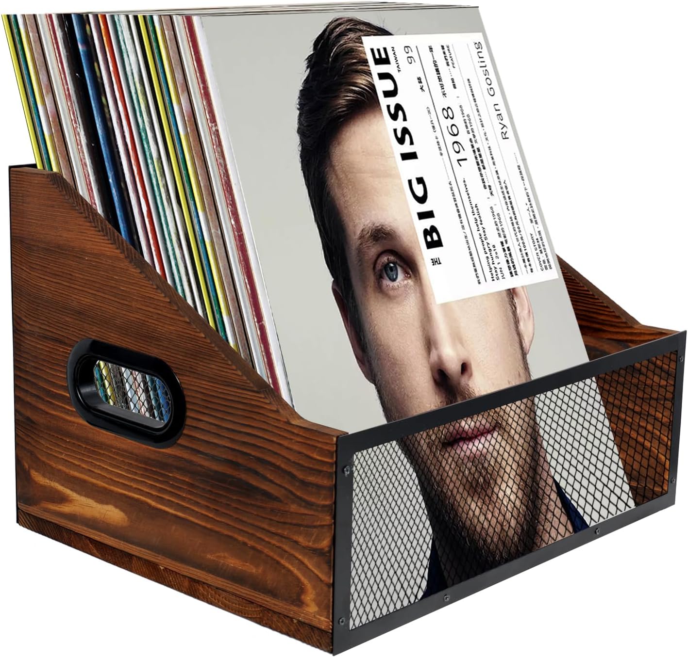 Amazon.com : Vinyl Record Storage, Rustic Record Holder,Record Crates ...