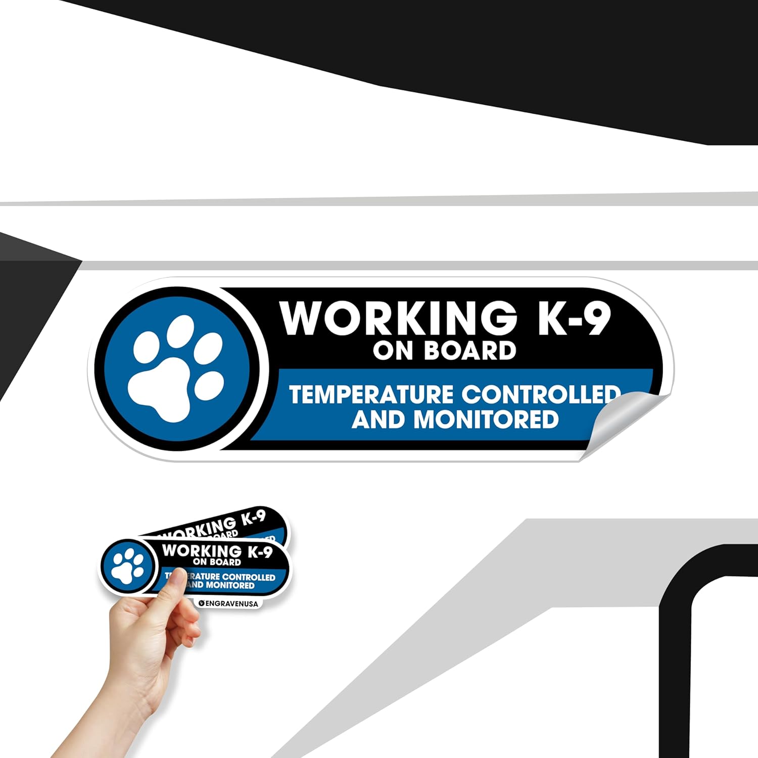 Amazon.com - Working K9 on Board Stickers for Car | Working Dog on ...