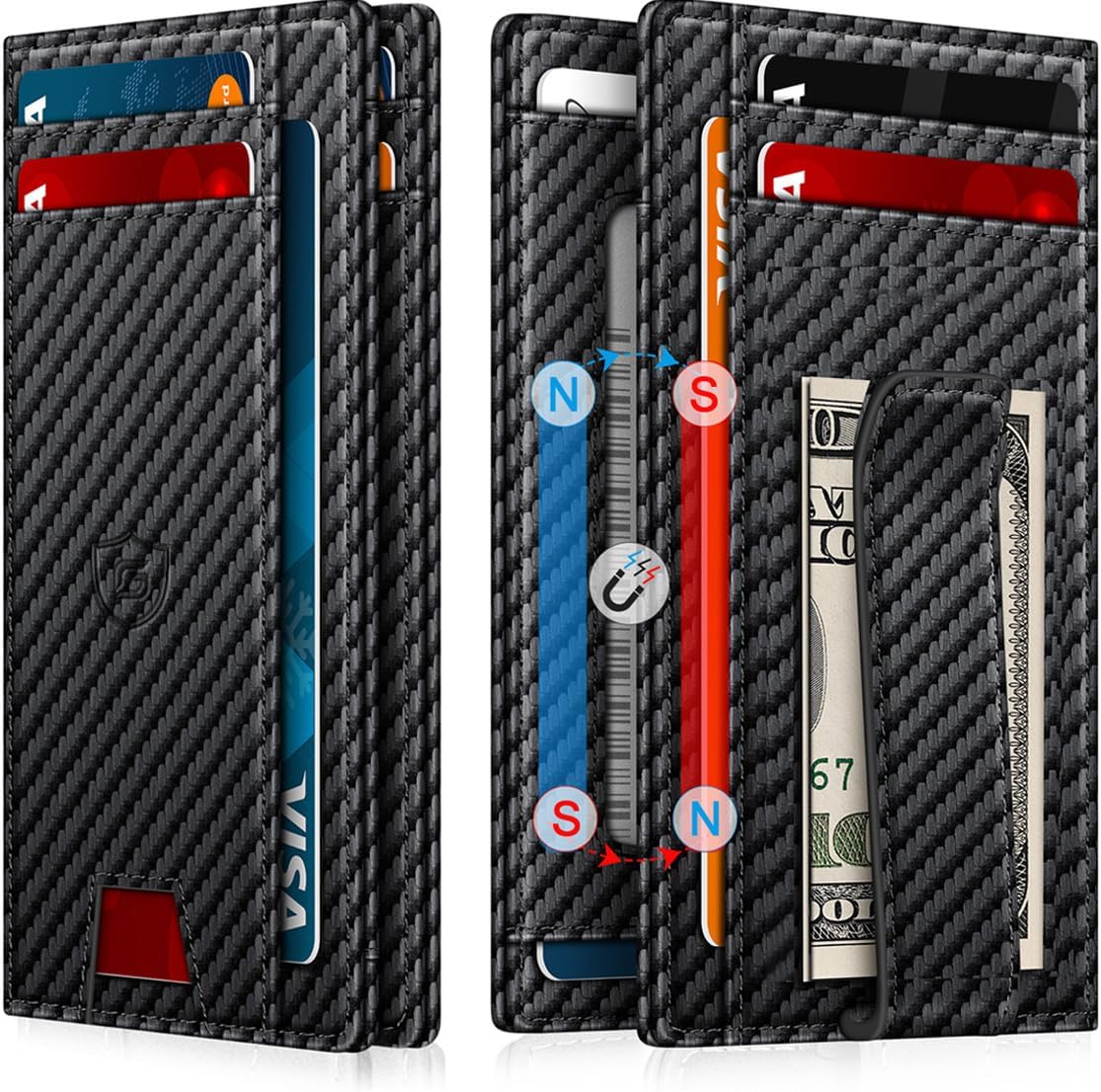 Amazon.com: Gtwup Wallet for Men 14-16 Cards, Men's Leather Wallet ...