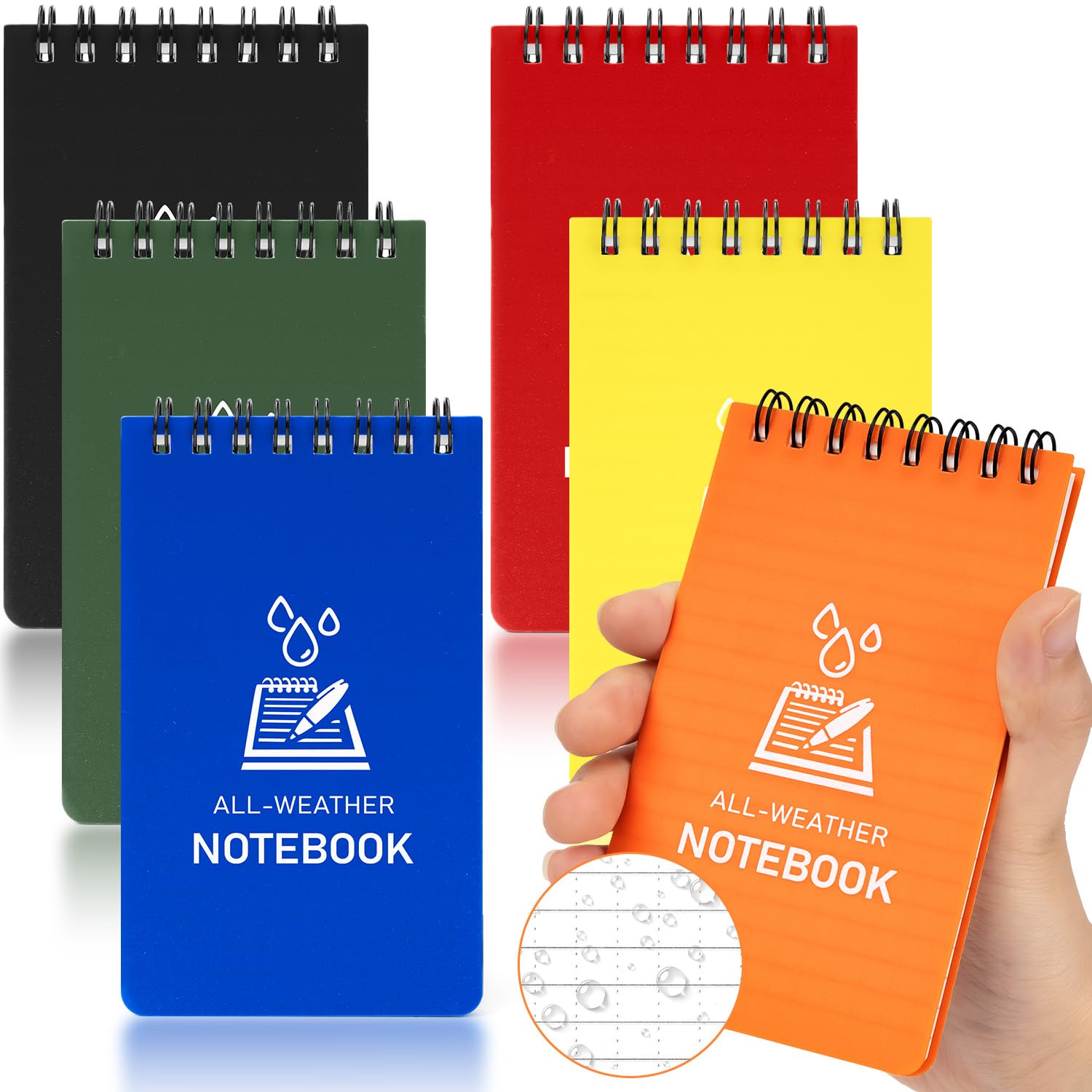 Amazon.com : Dynta Pocket Notebook Small Notepad Write in the Rain, 3x5 ...