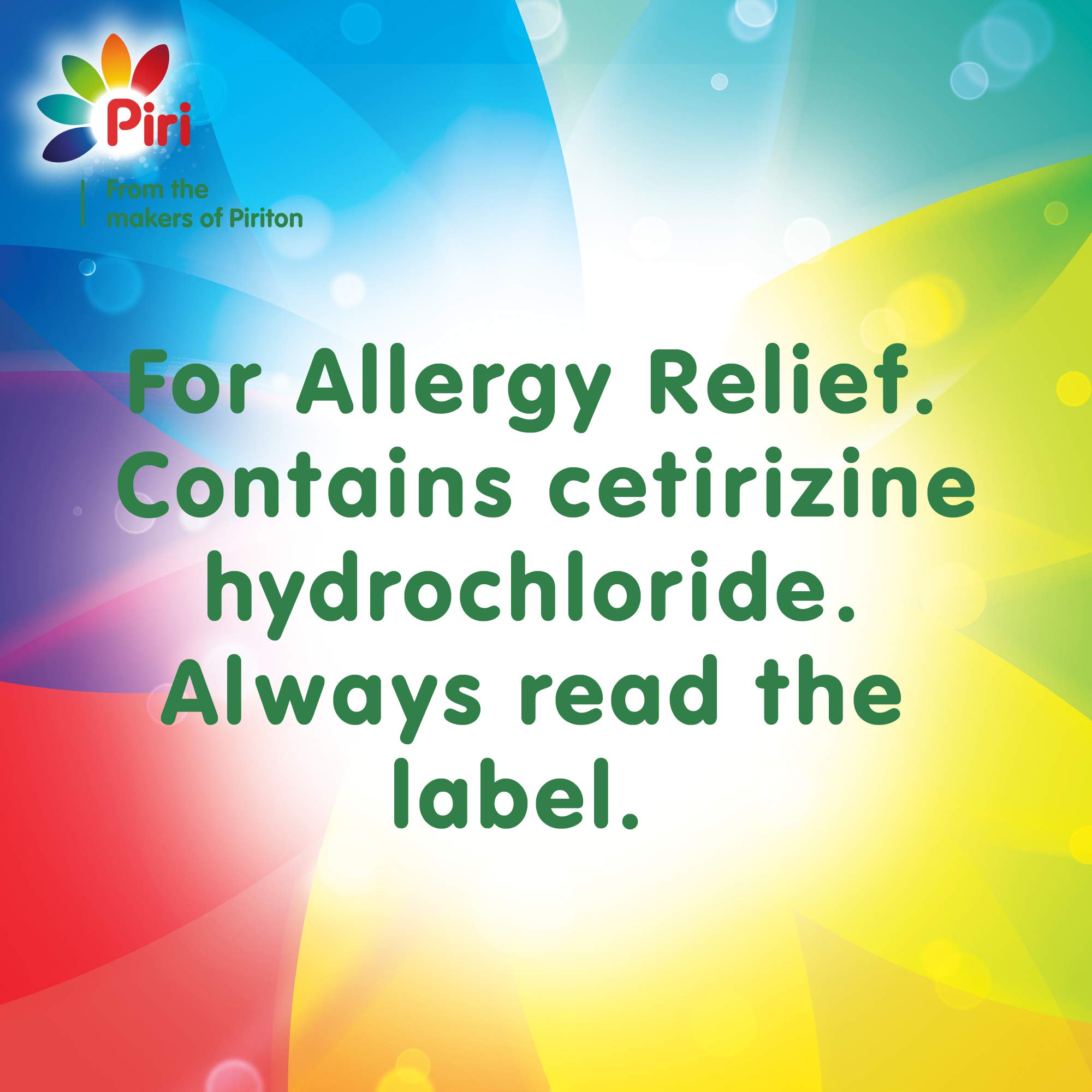 Piriteze Antihistamine Allergy Relief Tablets, Cetirizine, Hay Fever ...