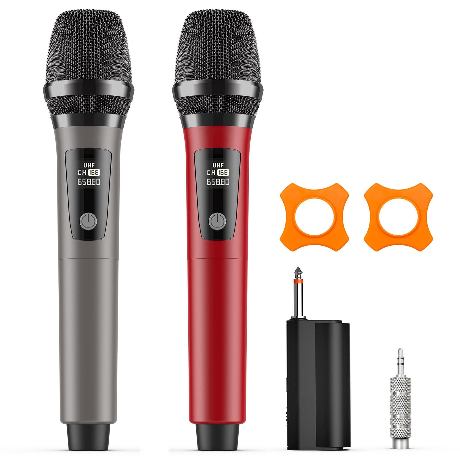 Amazon.com: HWWR Wireless Microphones, Professional Dual Karaoke ...