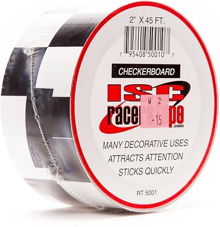 Amazon.com: ISC Checkerboard Black and White Checkerboard Tape: 3 in. x ...