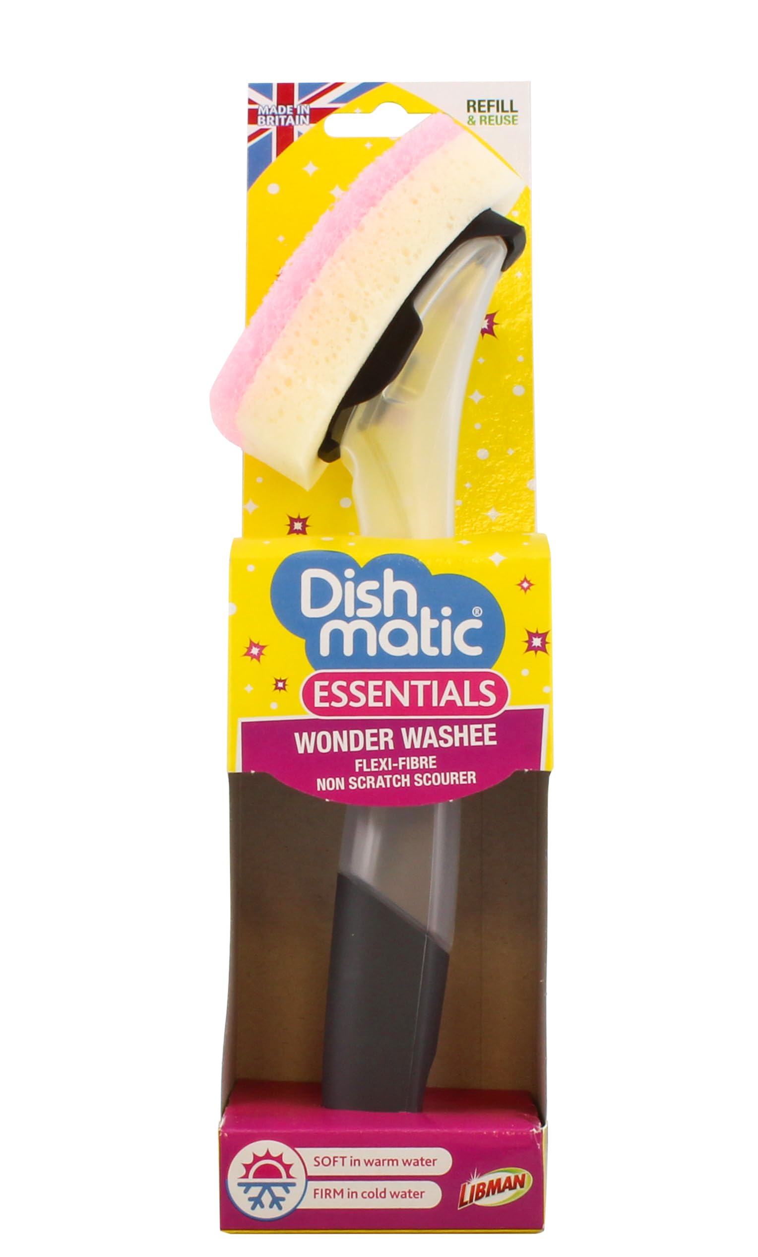 Dishmatic Wonder Washee Fillable Washing Up Handle with Interchangeable ...