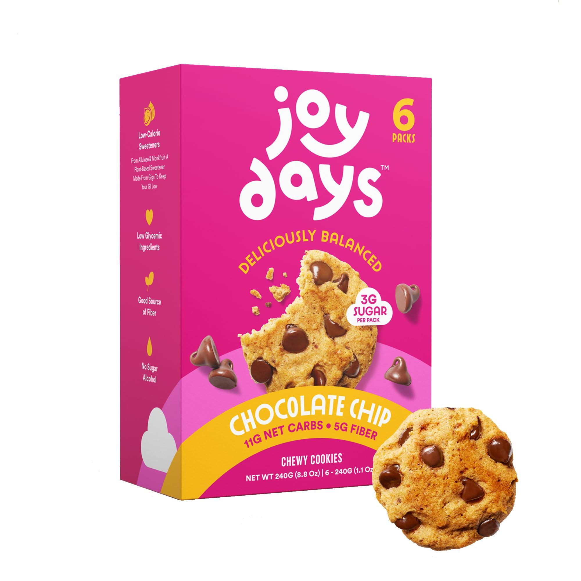 Amazon.com: Joydays Chocolate Cookies, Low Sugar, Healthy Snacks for ...