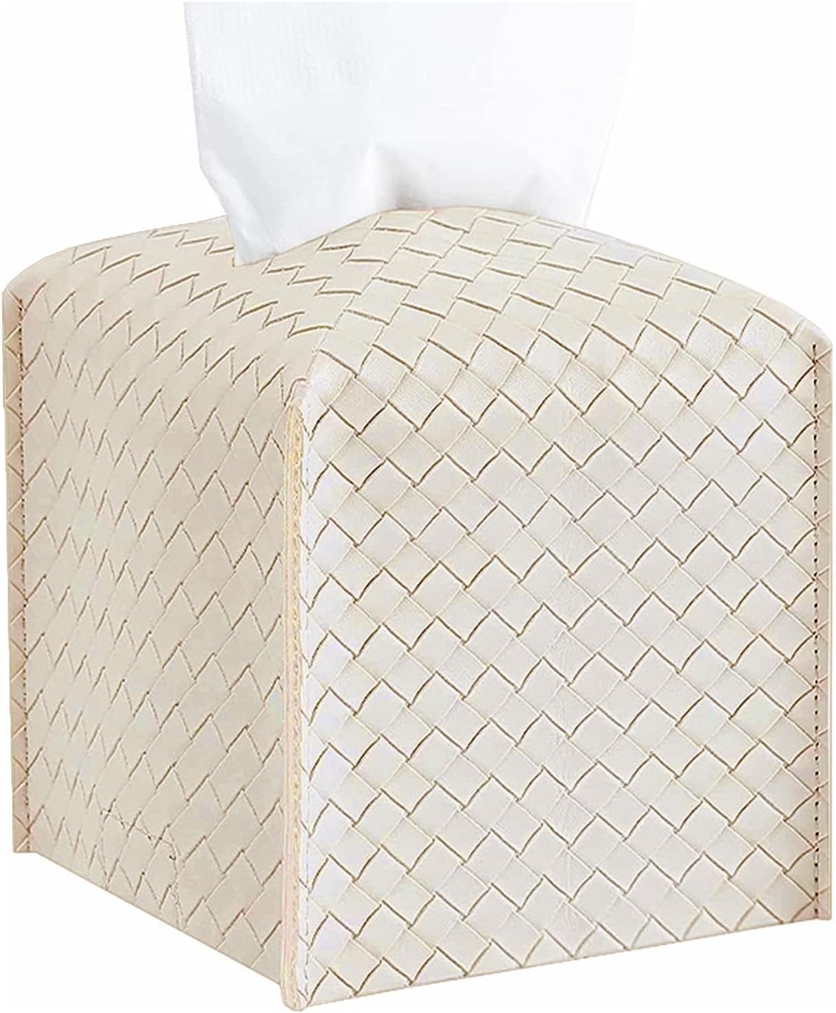 Amazon.com: LBH Tissue Box Cover, PU Leather Tissue Holder,with Braided ...