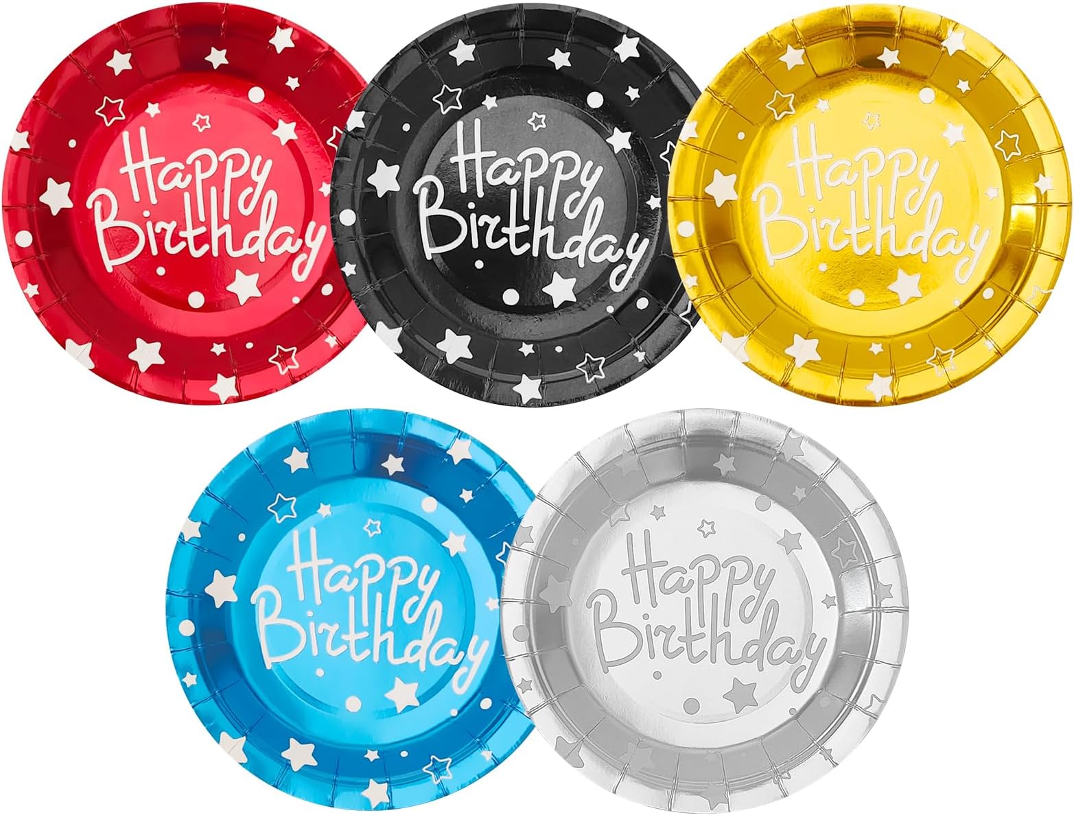 Amazon.com: Iconikal 100-Piece Paper Dinner Party Pack, Happy Birthday ...